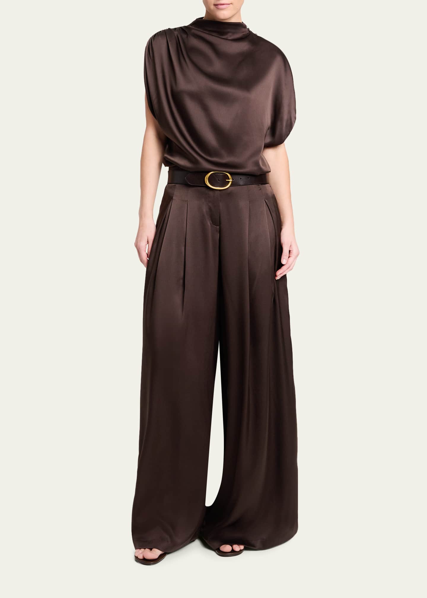 TWP Drew Silk Wide-Leg Pants - Bergdorf Goodman