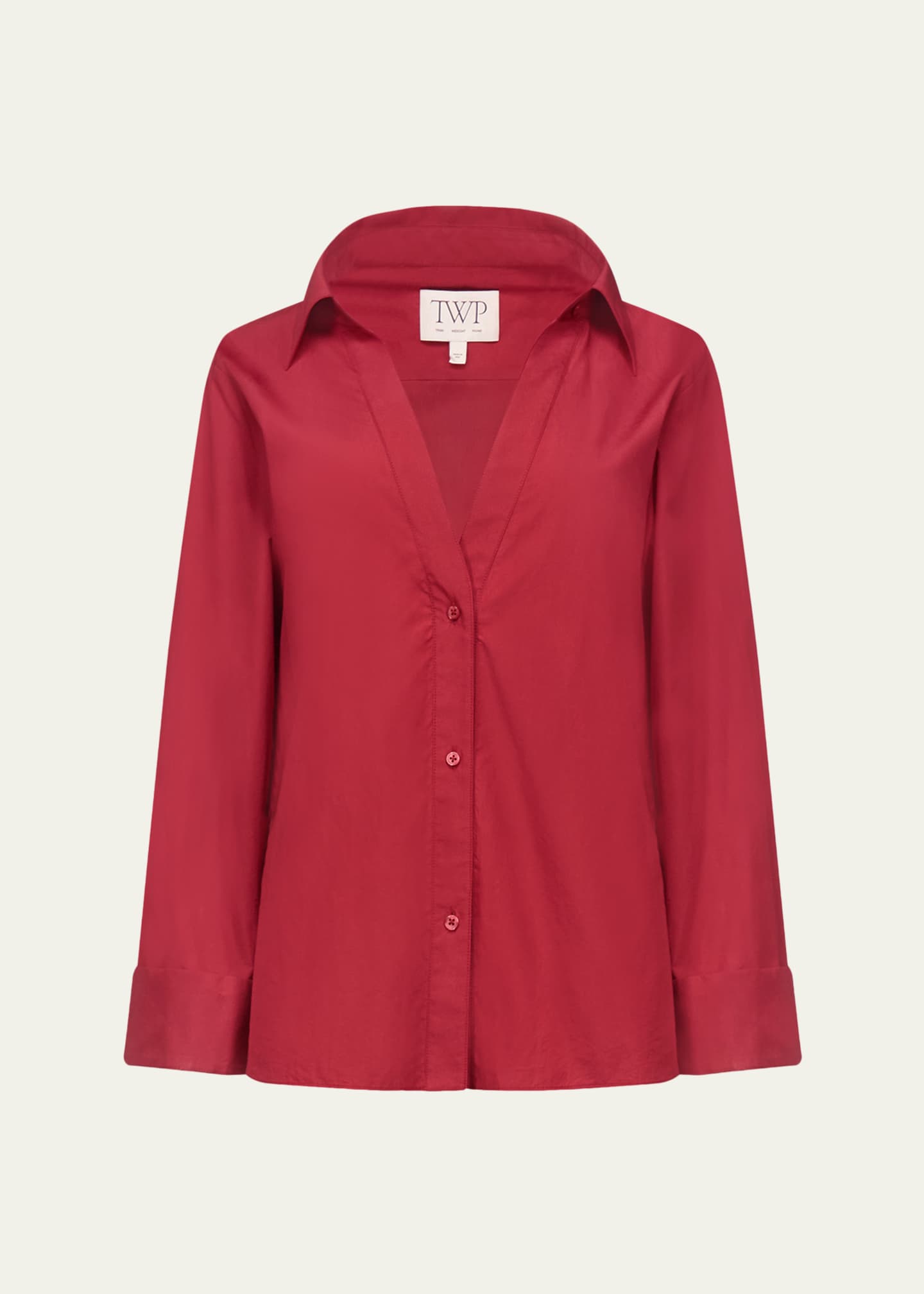 TWP Deep V Relaxed Shirt - Bergdorf Goodman