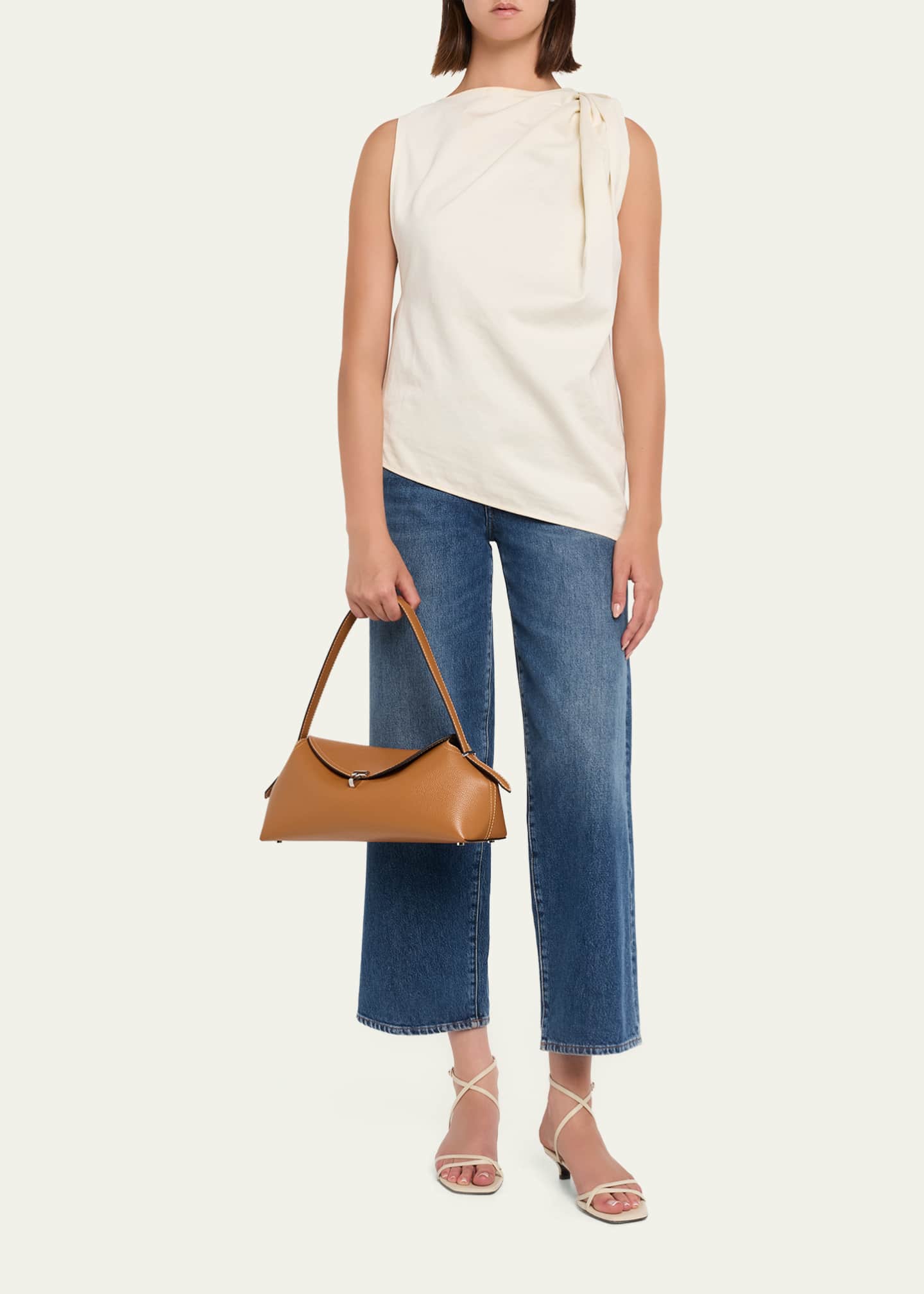 Toteme Grained Leather T-Lock Shoulder Bag - Bergdorf Goodman