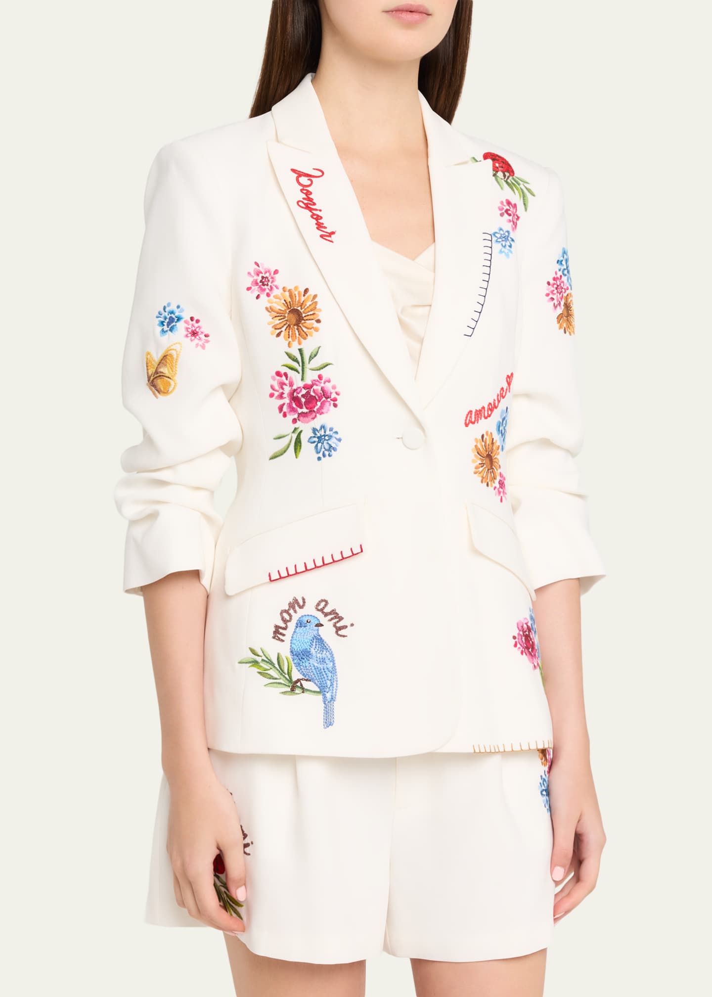 Cinq a Sept Cheyenne Embroidered Vine Blazer - Bergdorf Goodman