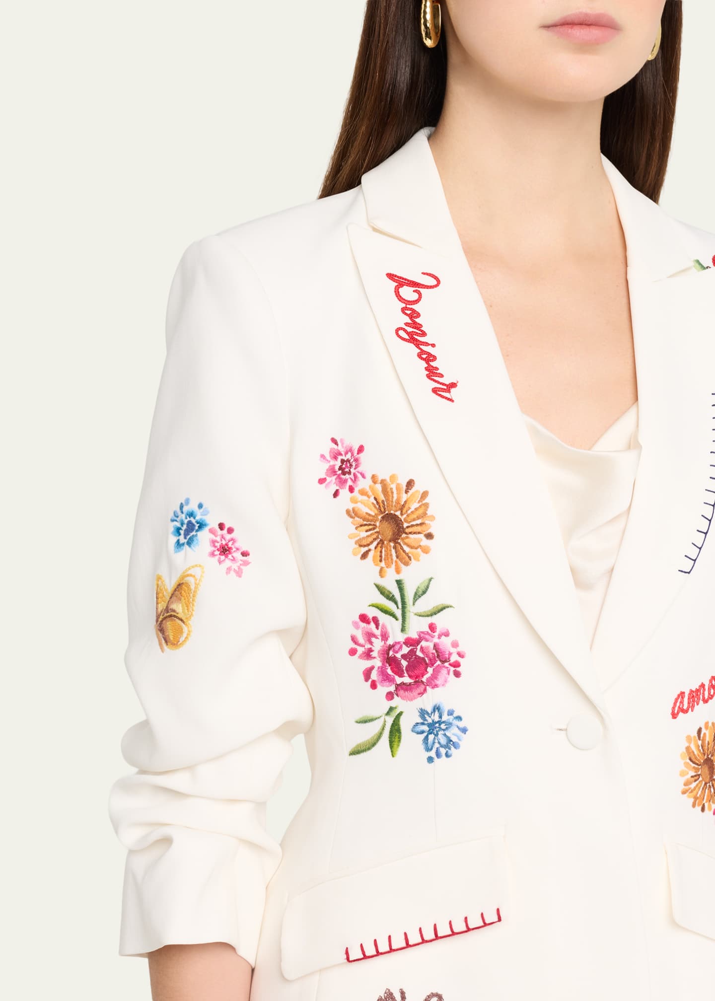 Cinq a Sept Cheyenne Embroidered Vine Blazer - Bergdorf Goodman