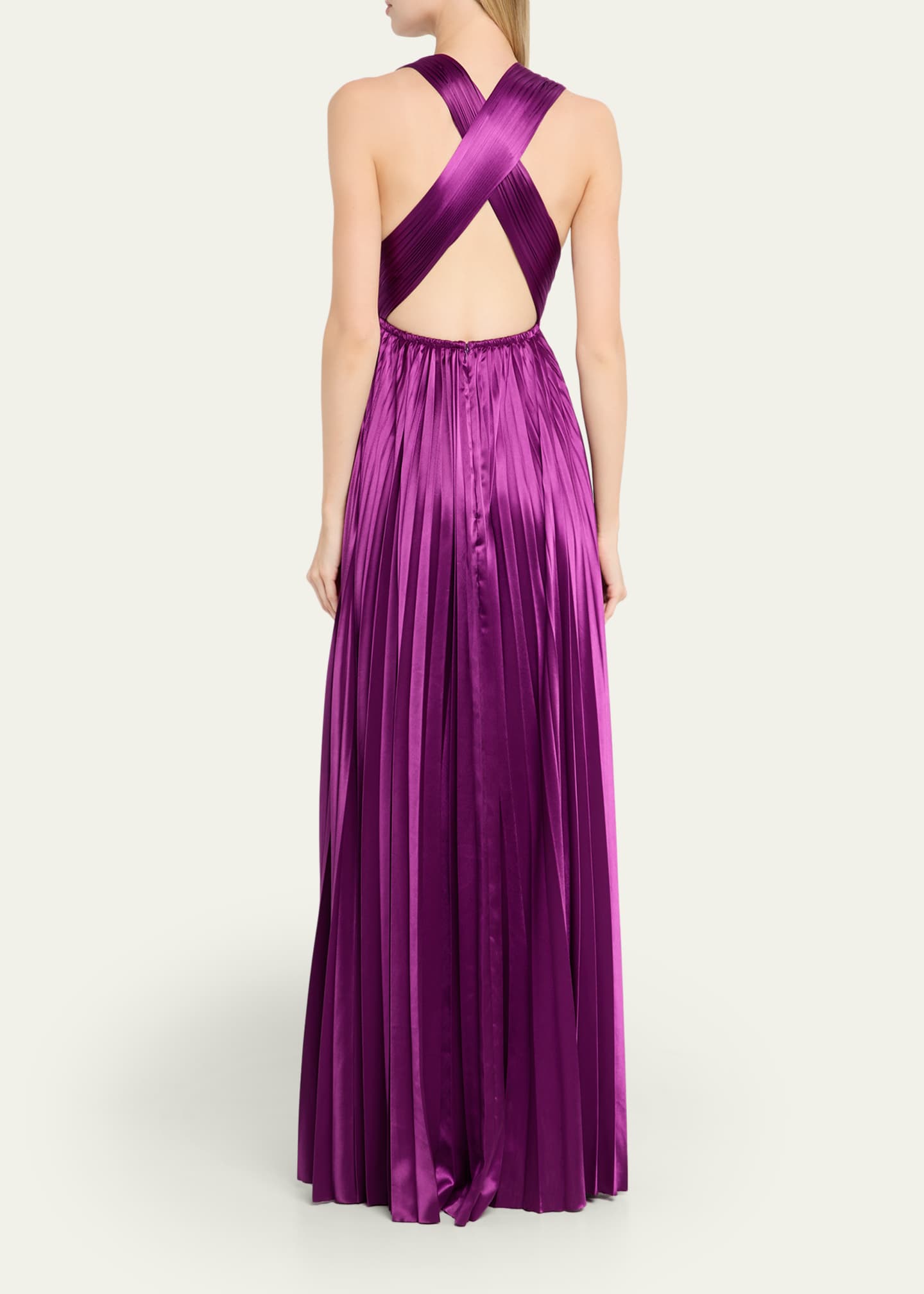 Ulla Johnson Lena Pleated Satin Gown - Bergdorf Goodman