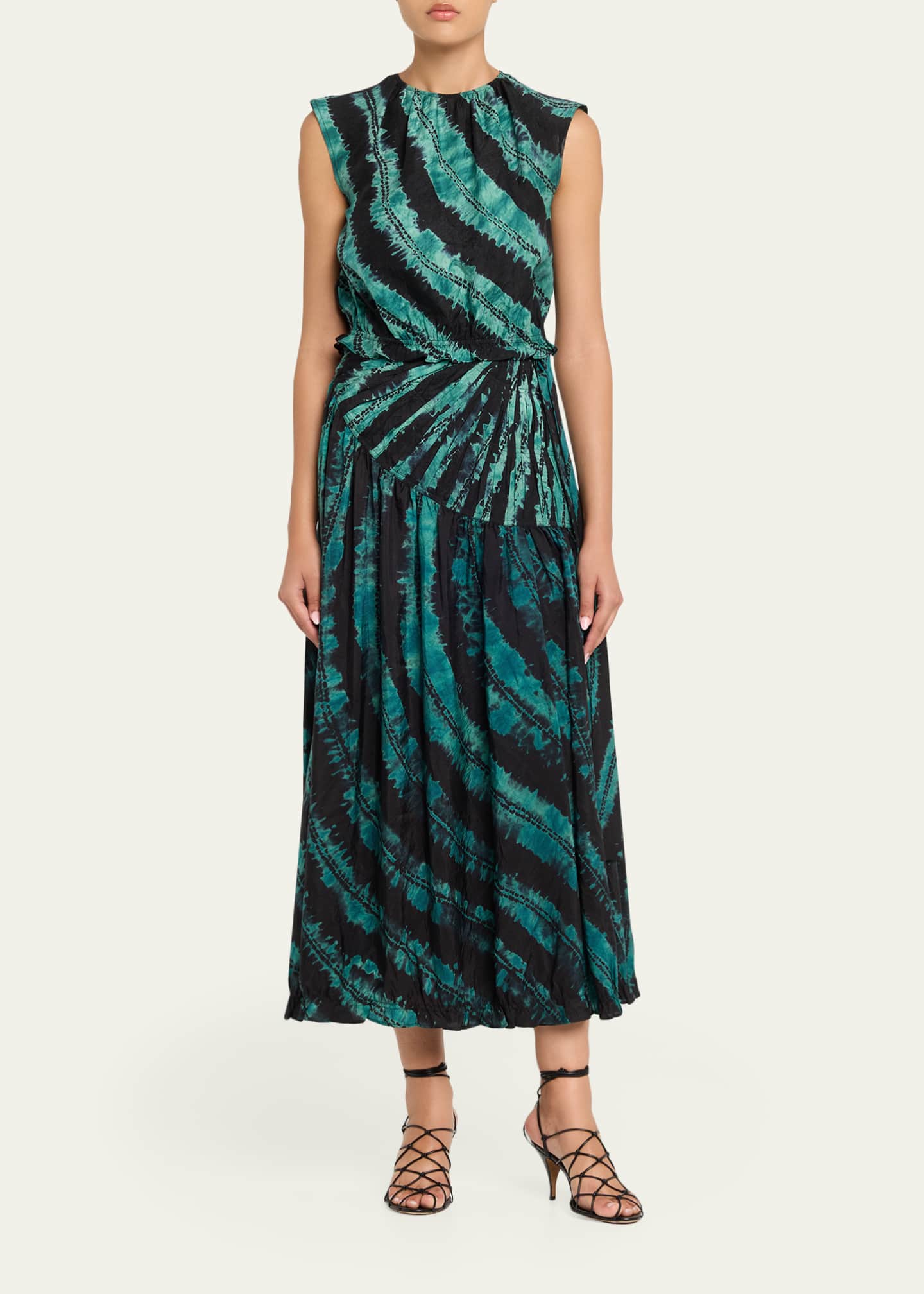Ulla Johnson Freya Shibori Tie-Dye Midi Skirt - Bergdorf Goodman