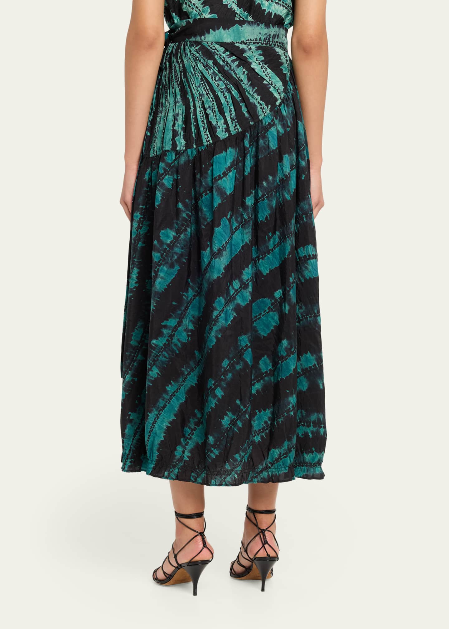Ulla Johnson Freya Shibori Tie-Dye Midi Skirt - Bergdorf Goodman