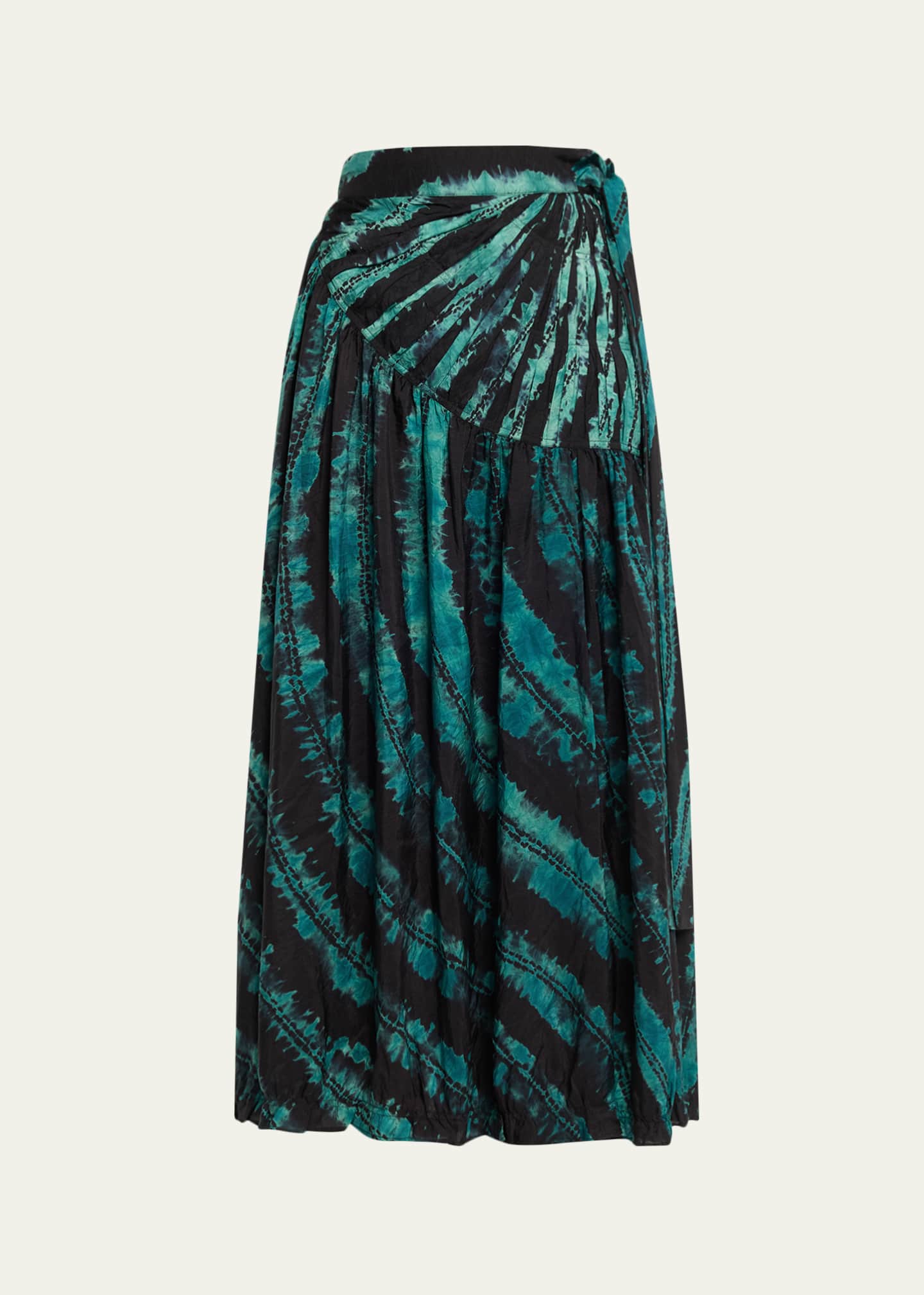 Ulla Johnson Freya Shibori Tie-Dye Midi Skirt - Bergdorf Goodman