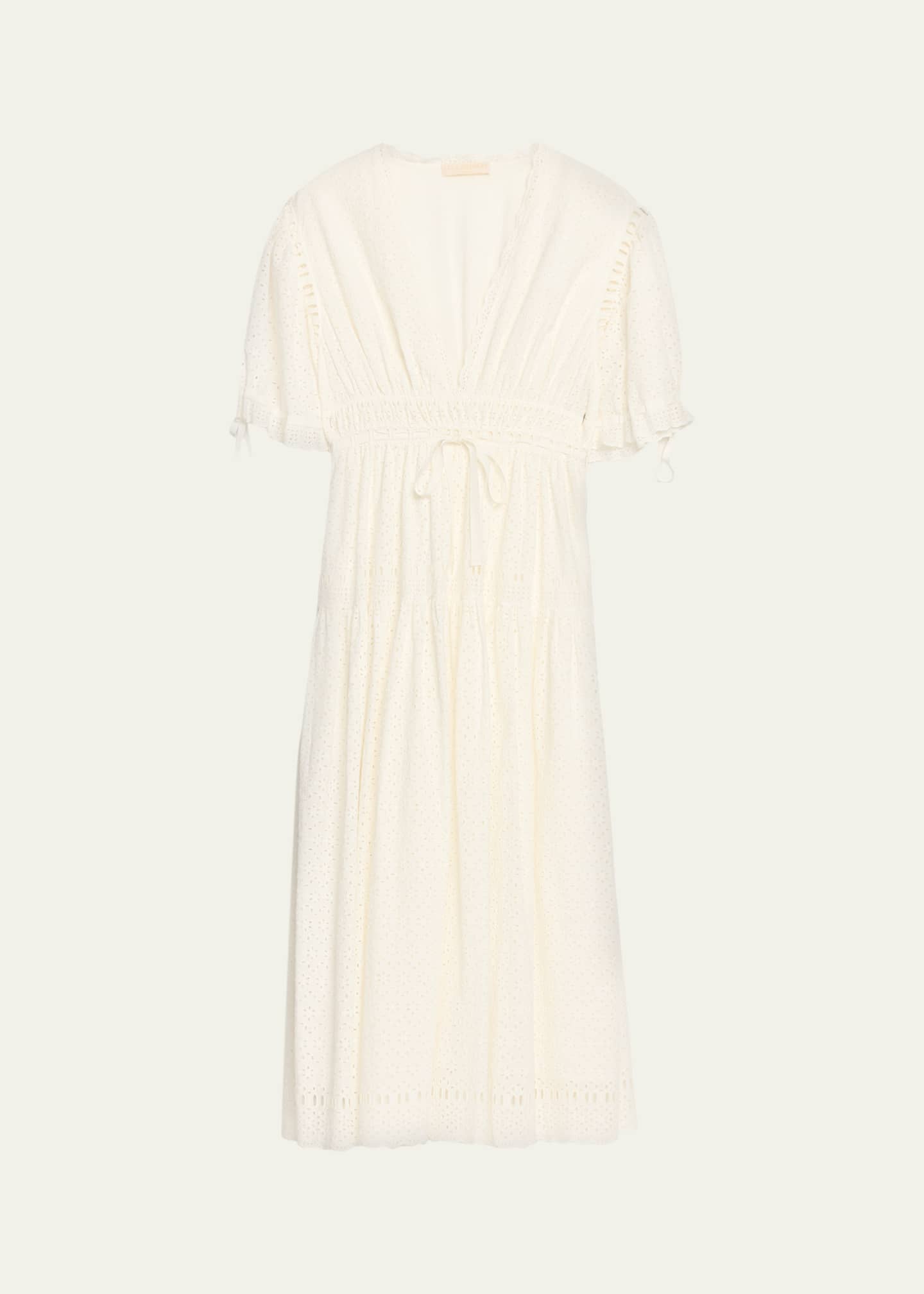 Ulla Johnson Ottilie Cotton Eyelet Midi Dress - Bergdorf Goodman