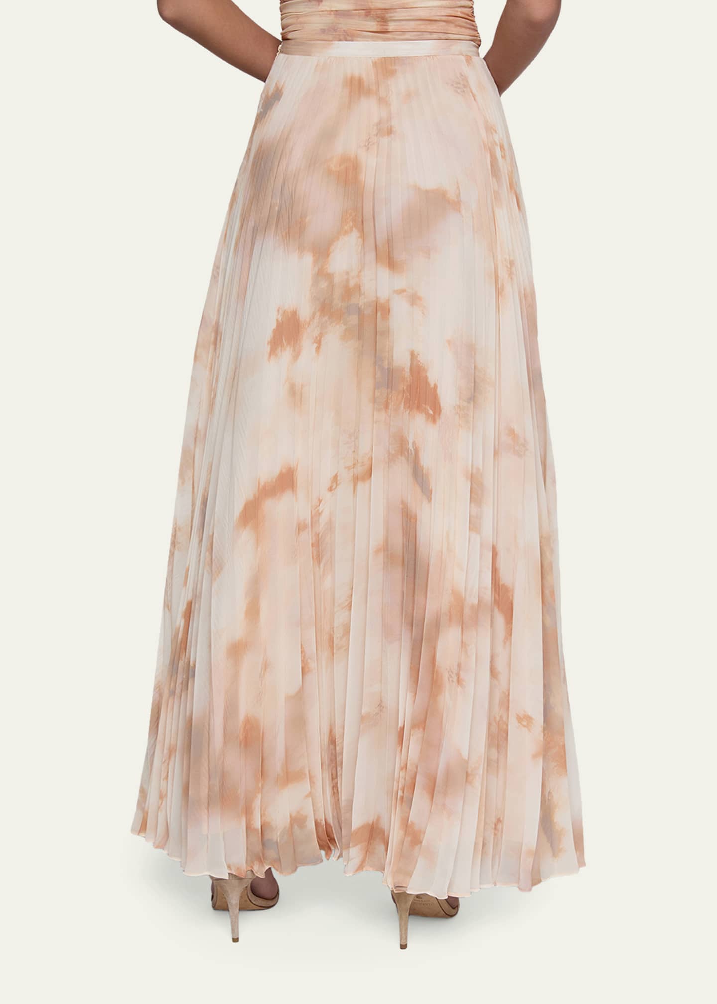 L'Agence Torin Pleated Chiffon Maxi Skirt - Bergdorf Goodman