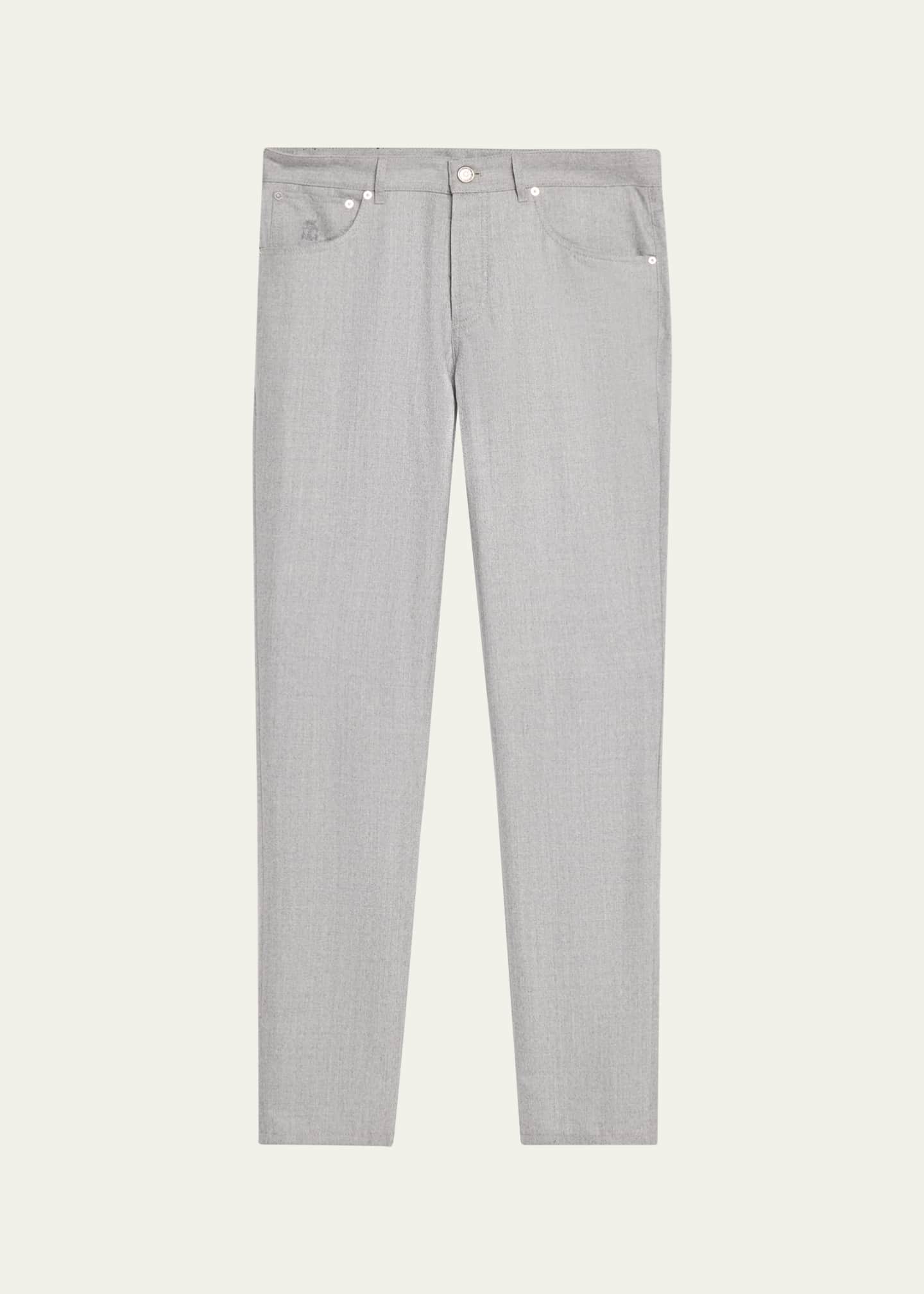 Brunello Cucinelli Men's Flannel Tapered Leg Five-Pocket Pants ...
