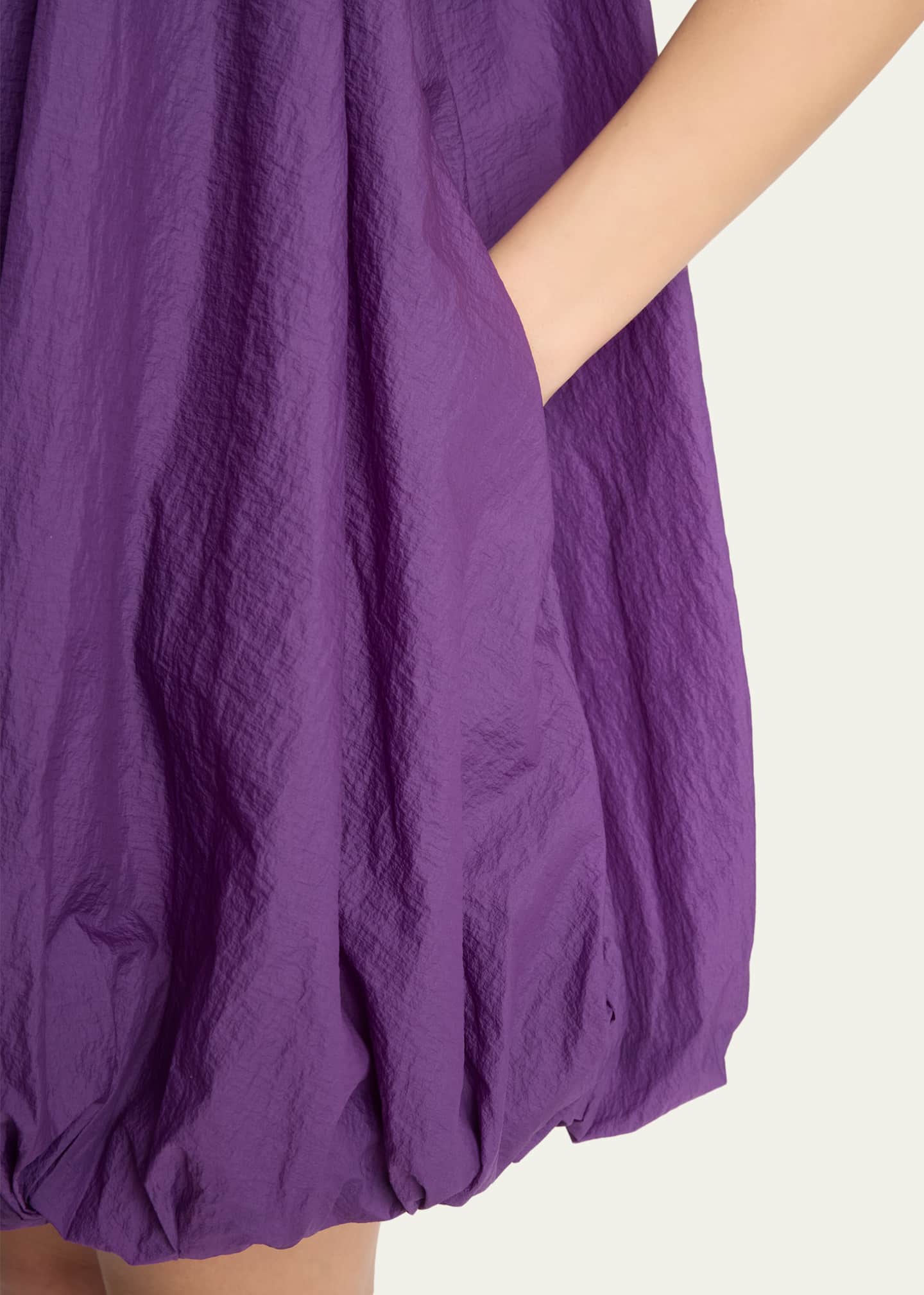 ALAIA Halter Crinkle Balloon Mini Dress - Bergdorf Goodman