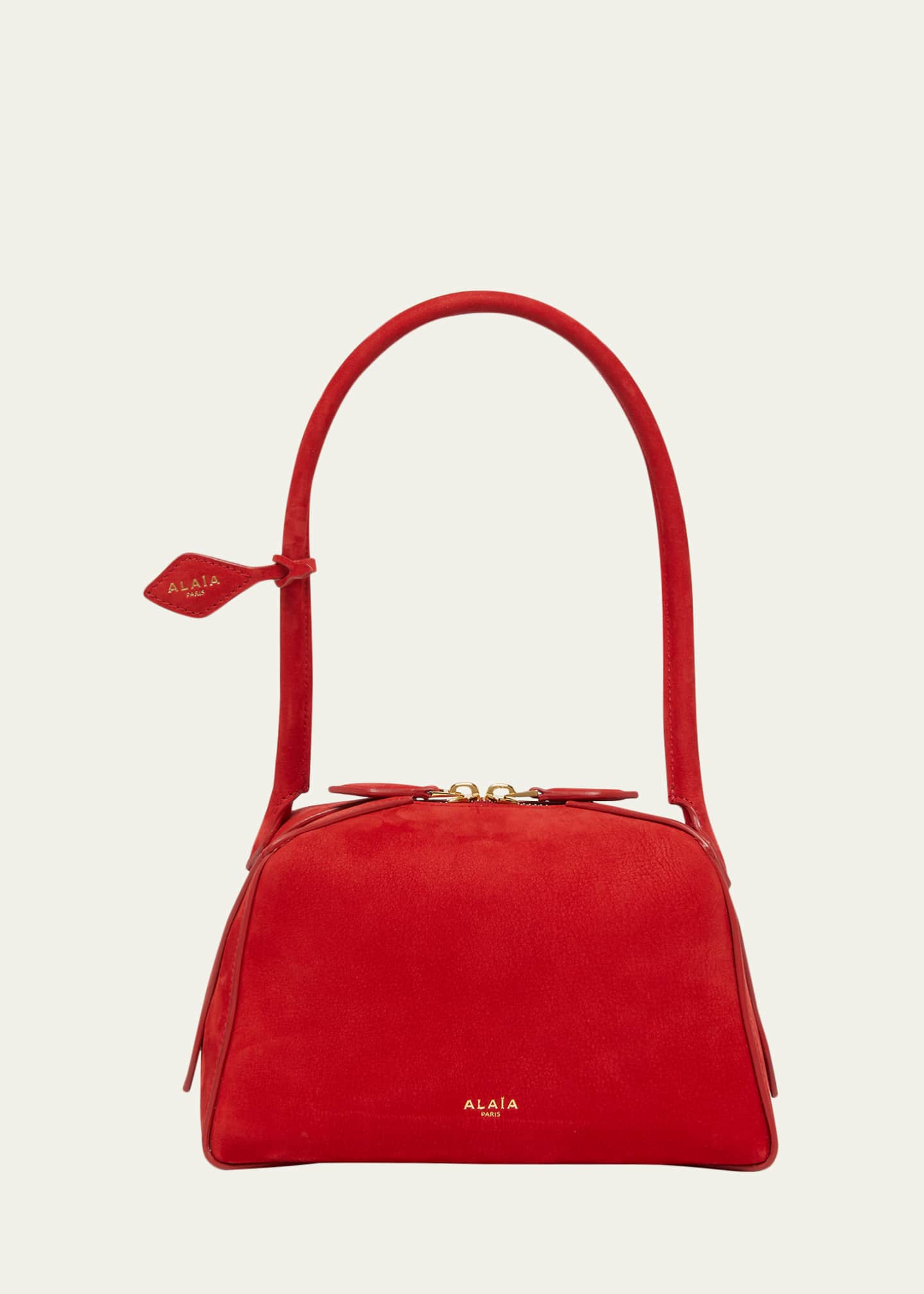 ALAIA Le Bouledogue Dome Suede Top-Handle Bag - Bergdorf Goodman