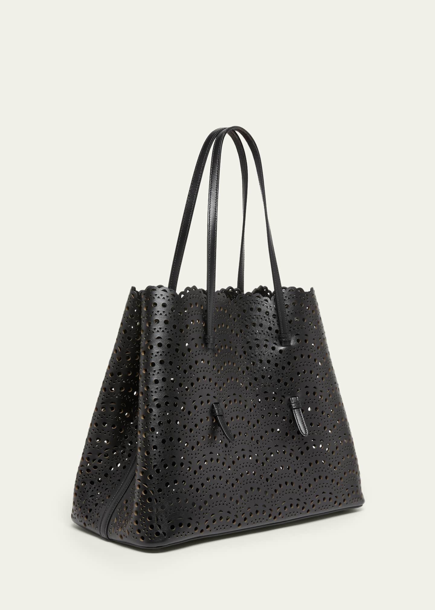 ALAIA Mina 37 Large Perforated Leather Tote Bag - Bergdorf Goodman