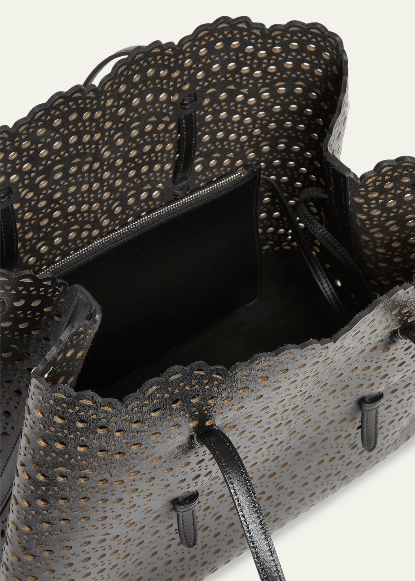 ALAIA Mina 37 Large Perforated Leather Tote Bag - Bergdorf Goodman