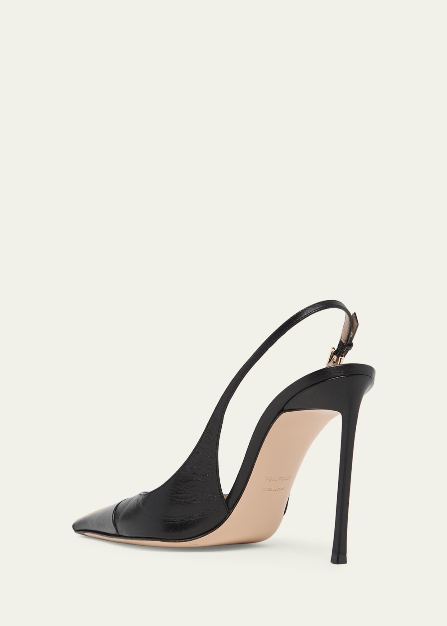 TOM FORD 85mm Shiny Kid Leather Slingback Pumps - Bergdorf Goodman