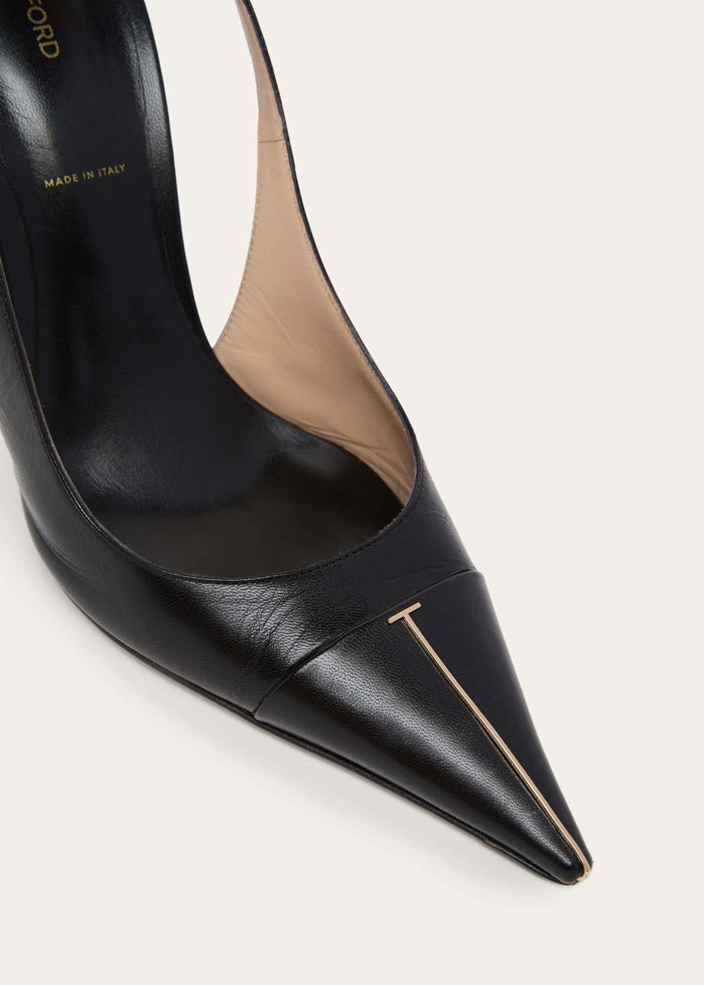 TOM FORD 85mm Shiny Kid Leather Slingback Pumps - Bergdorf Goodman