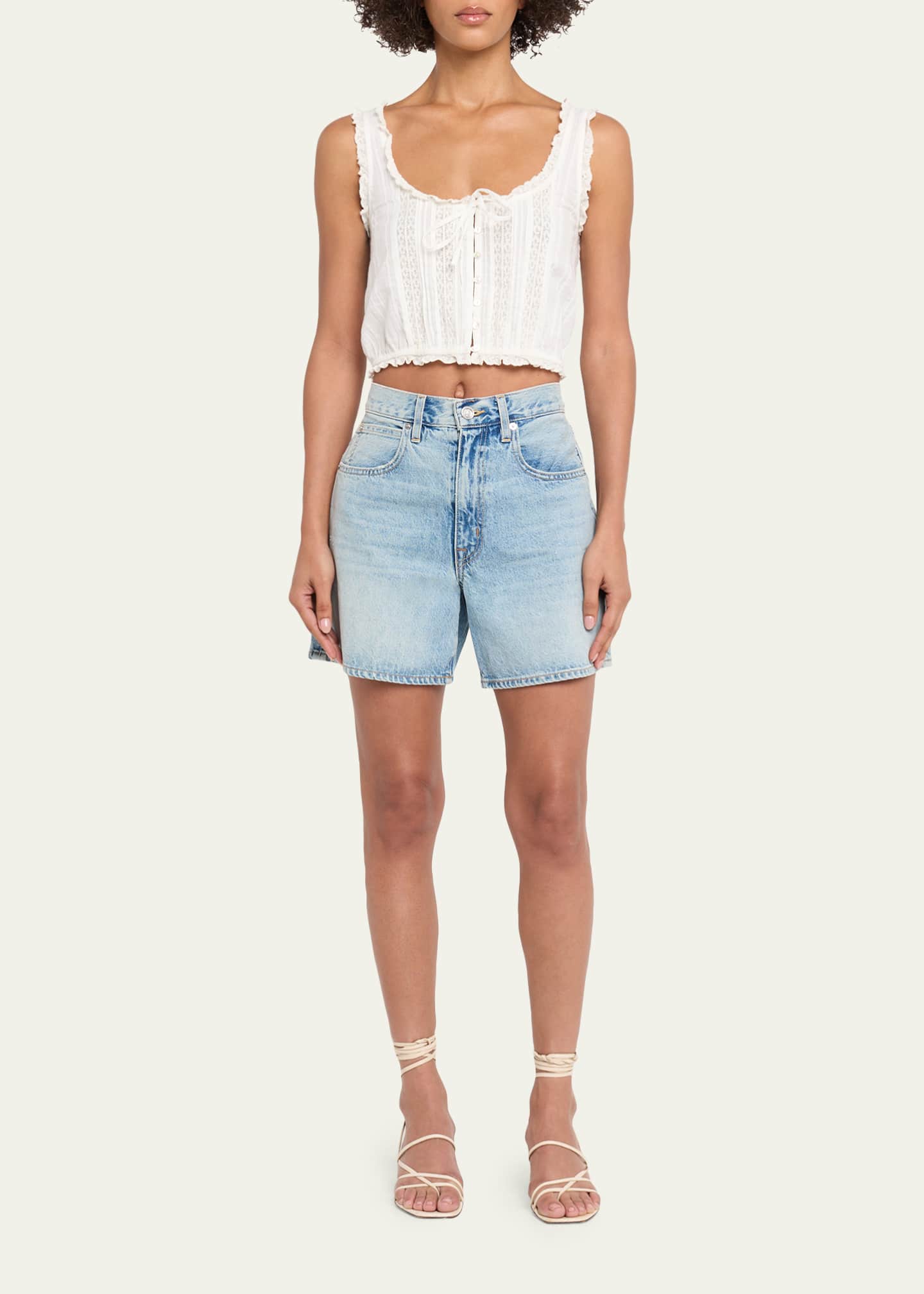 LoveShackFancy Blyss Cotton Sleeveless Top - Bergdorf Goodman