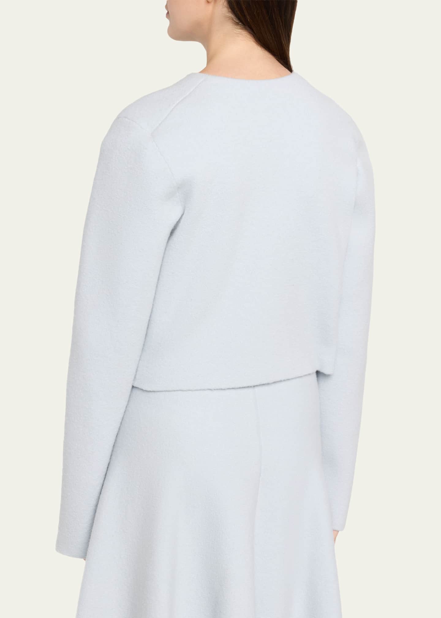 Brandon Maxwell Ryder Wool Knit Crop Jacket - Bergdorf Goodman