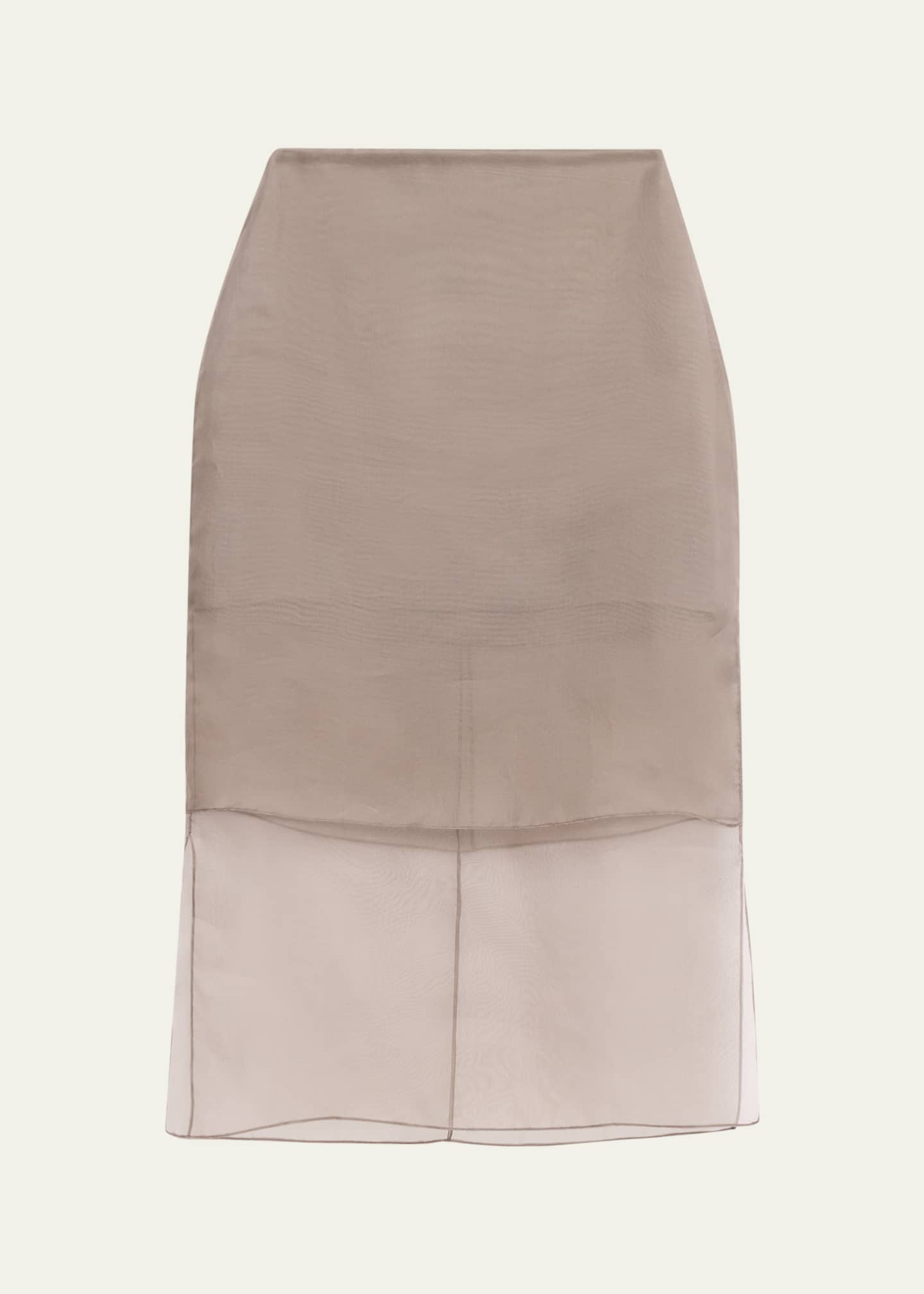 Brandon Maxwell Brett Layered Silk Organza Midi Pencil Skirt - Bergdorf ...