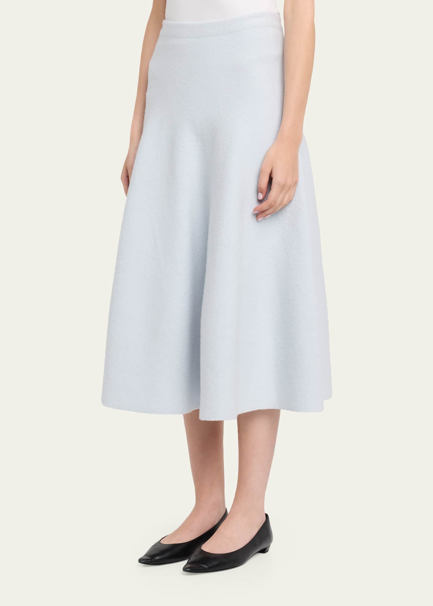 Brandon Maxwell Miller Structured Wool Midi Skirt - Bergdorf Goodman