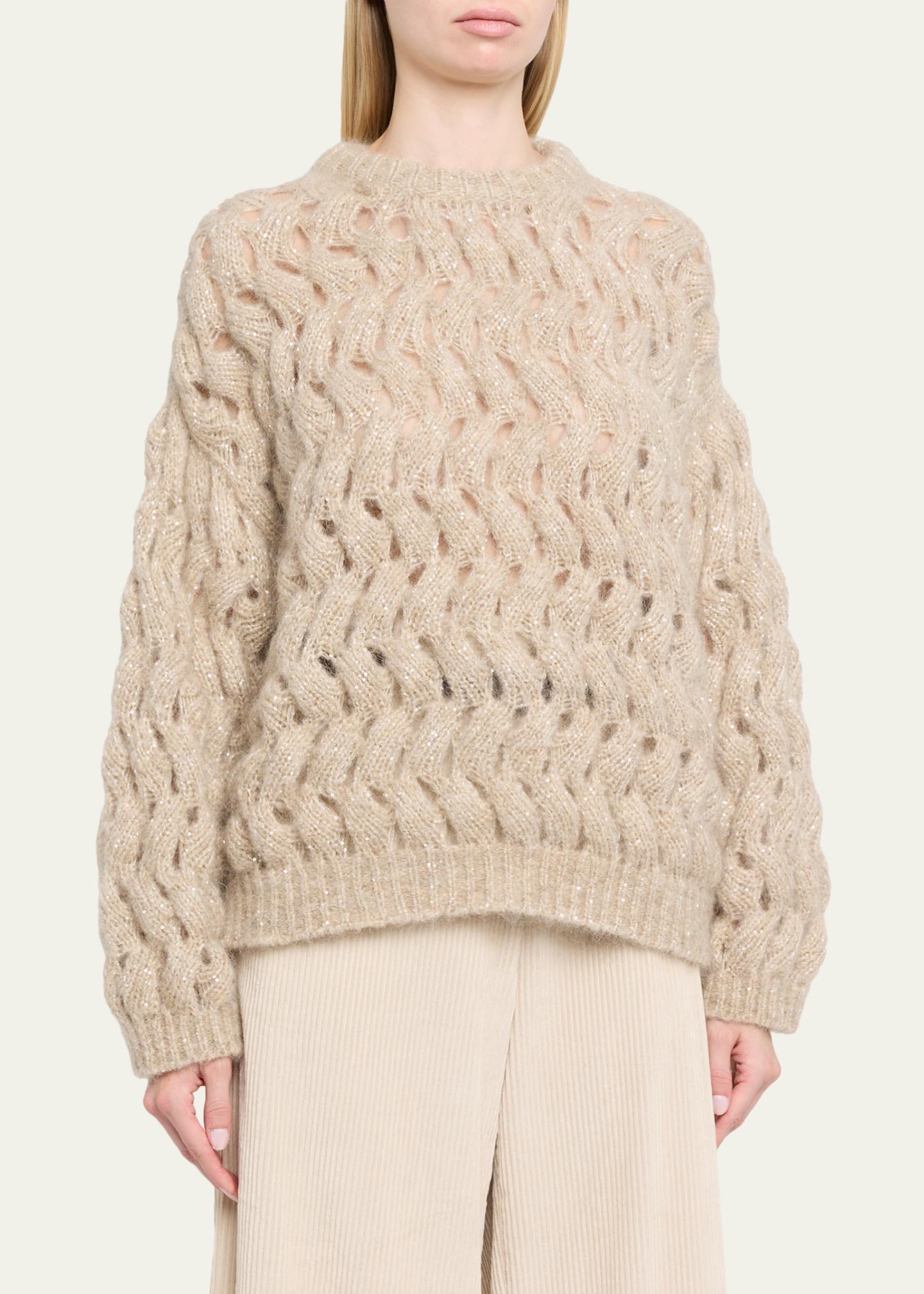 Brunello Cucinelli Winter Ocean Wave Mohair Sweater - Bergdorf Goodman