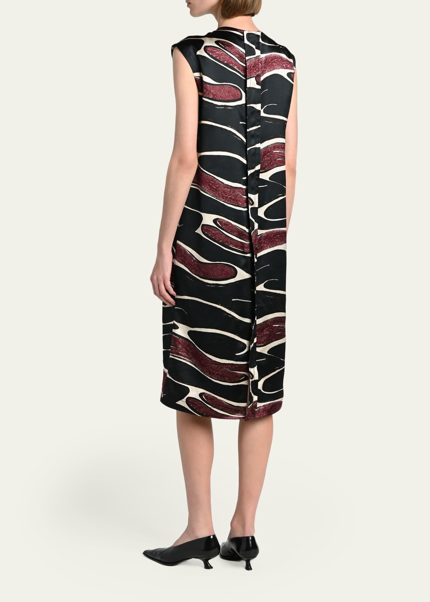 Marni Abstract Wave Sleeveless Midi Dress - Bergdorf Goodman