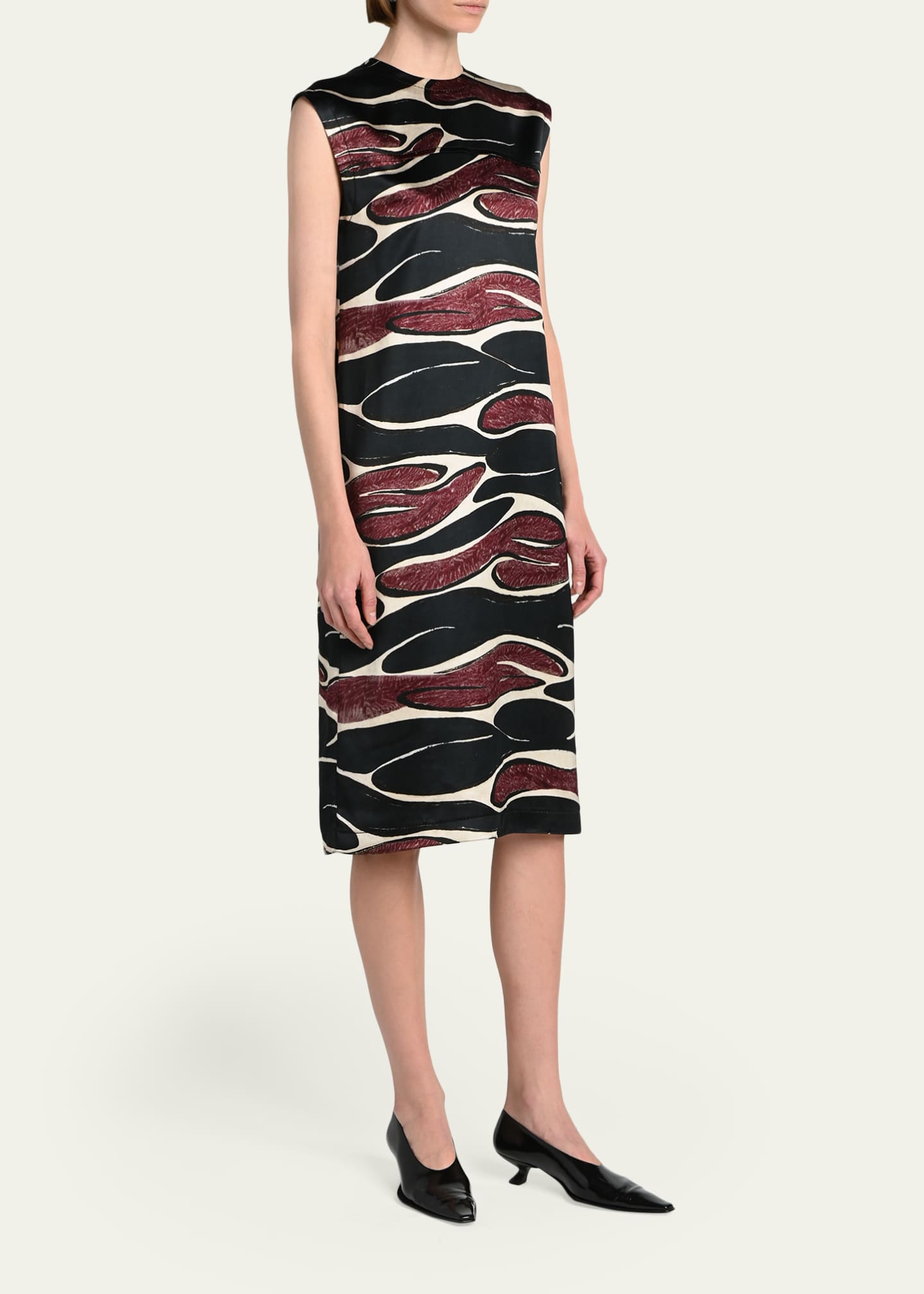 Marni Abstract Wave Sleeveless Midi Dress - Bergdorf Goodman