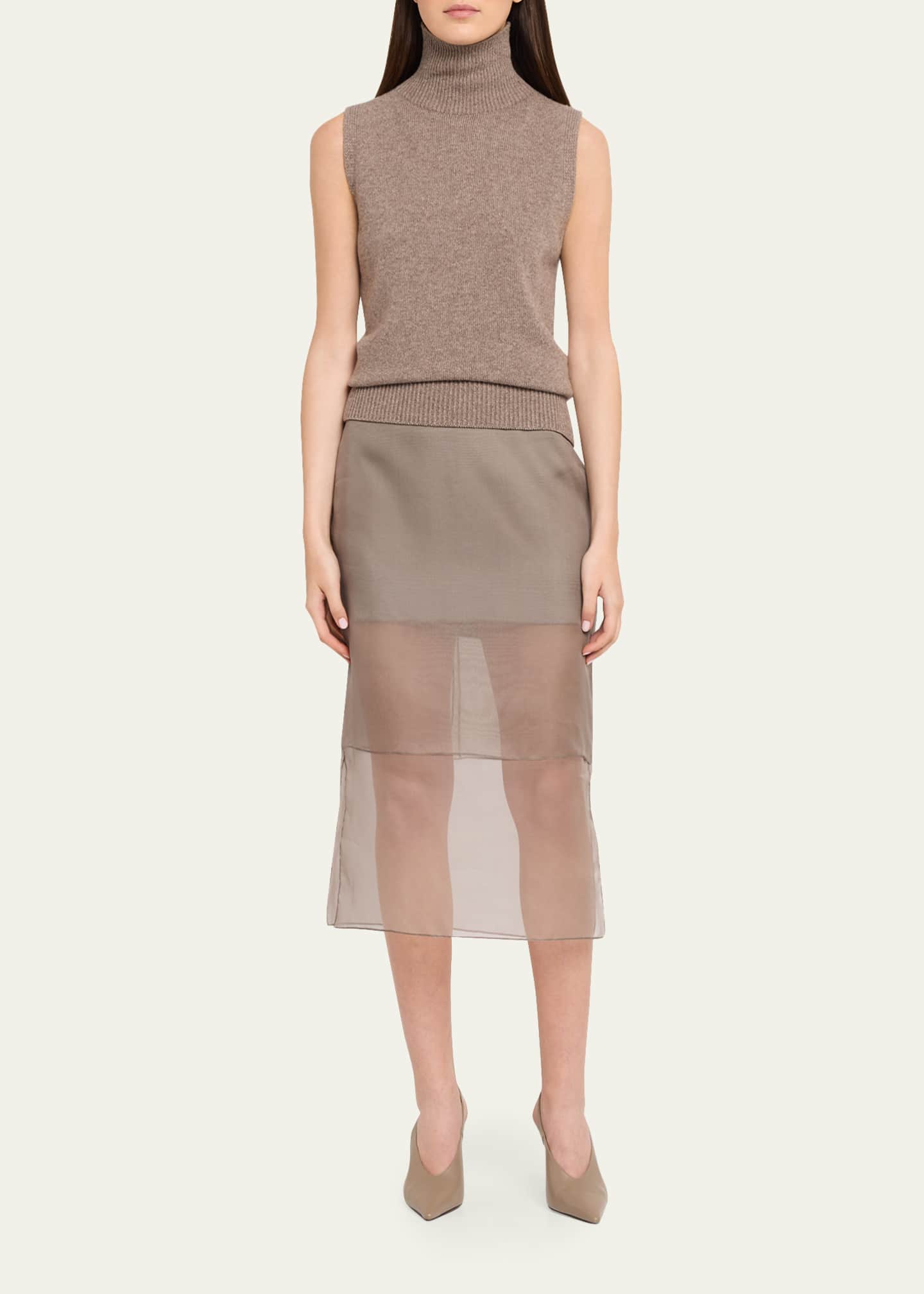 Brandon Maxwell Bruno Turtleneck Sleeveless Sweater - Bergdorf Goodman