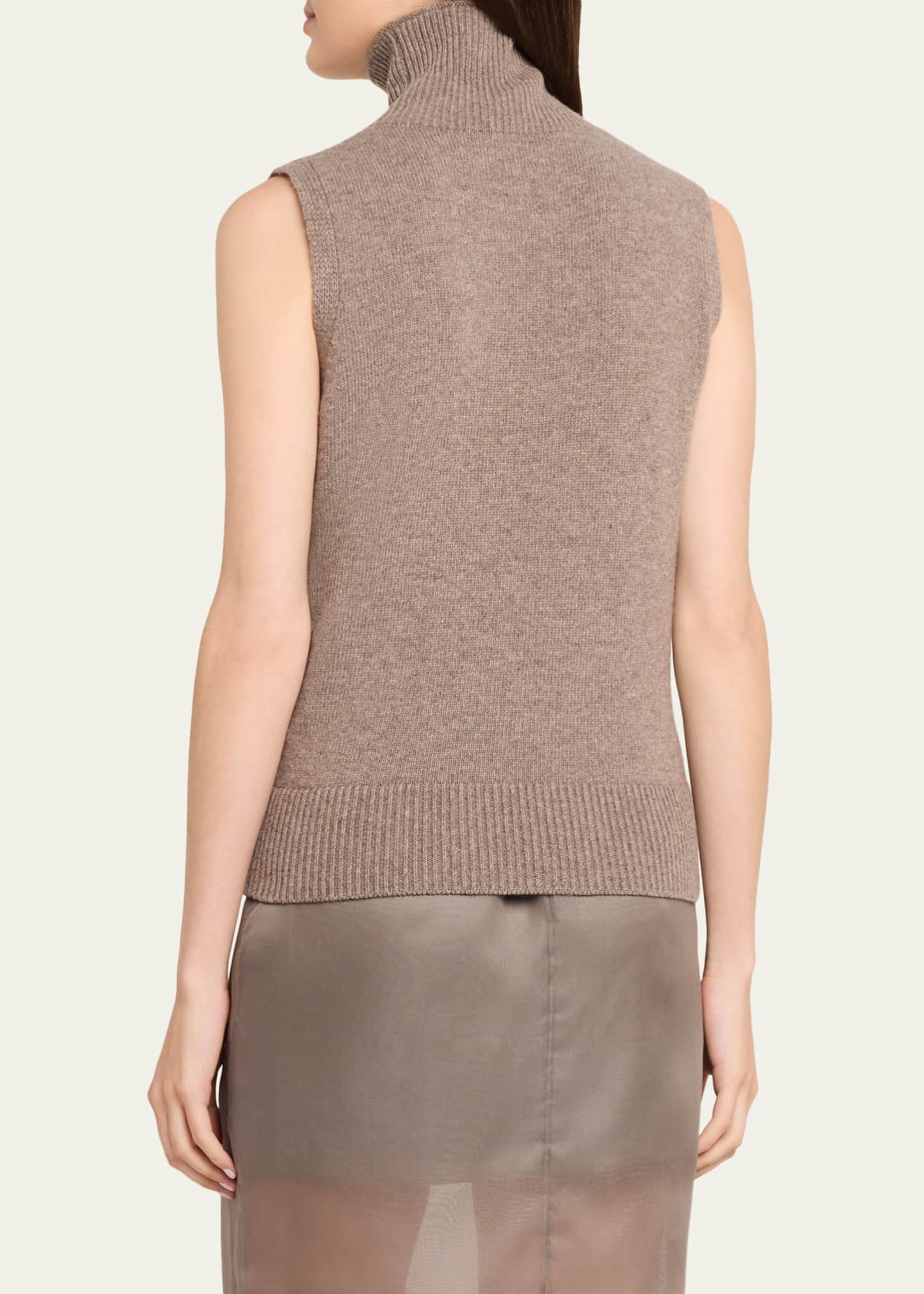 Brandon Maxwell Bruno Turtleneck Sleeveless Sweater - Bergdorf Goodman