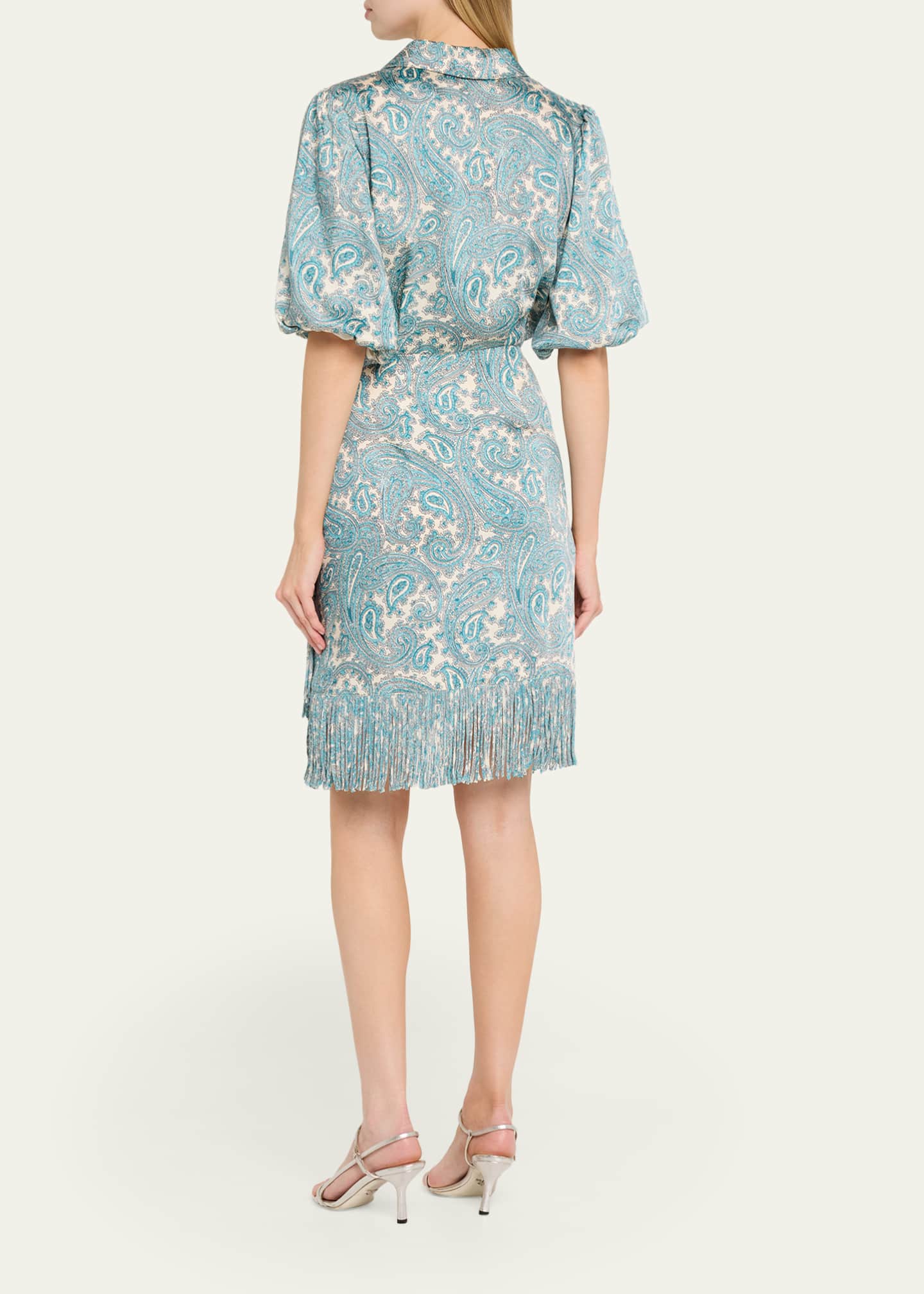Cinq a Sept Hendrix Paisley Mini Shirtdress - Bergdorf Goodman