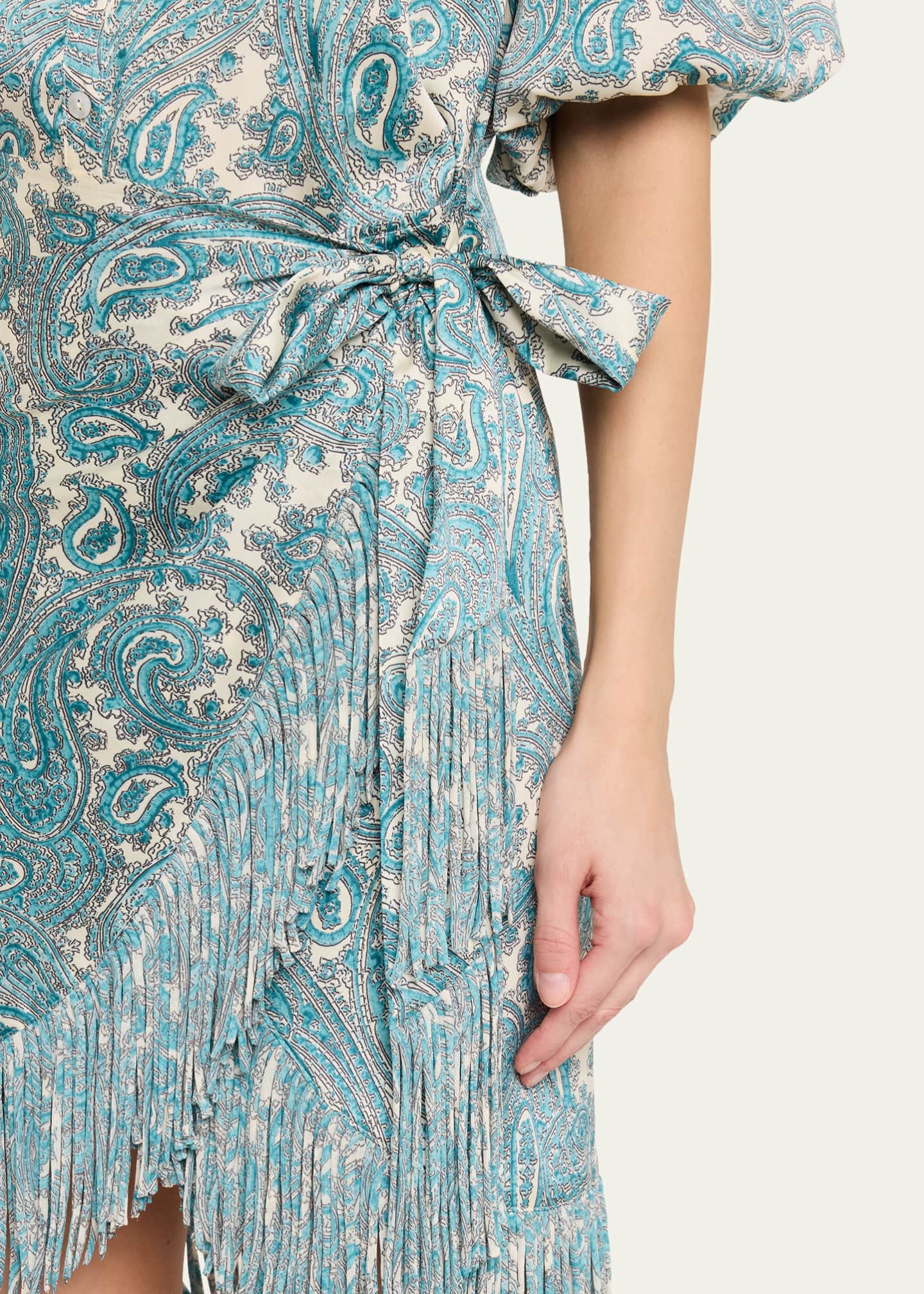 Cinq a Sept Hendrix Paisley Mini Shirtdress - Bergdorf Goodman
