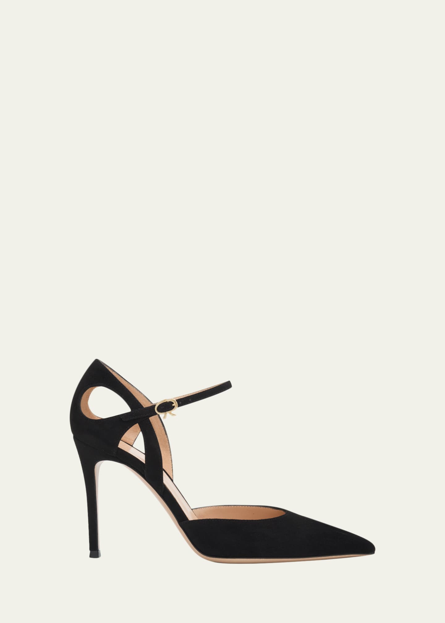 Gianvito Rossi 95mm Suede Pointed-Toe Pumps - Bergdorf Goodman