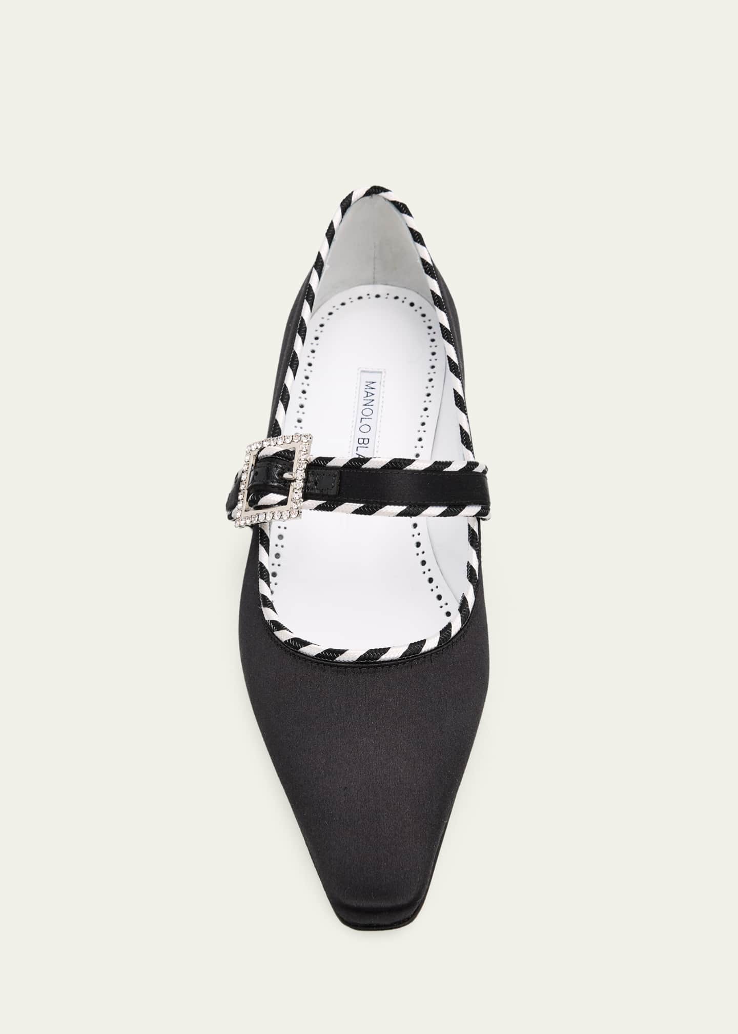 Manolo Blahnik 30mm Zaera Satin Mary Jane Pumps - Bergdorf Goodman
