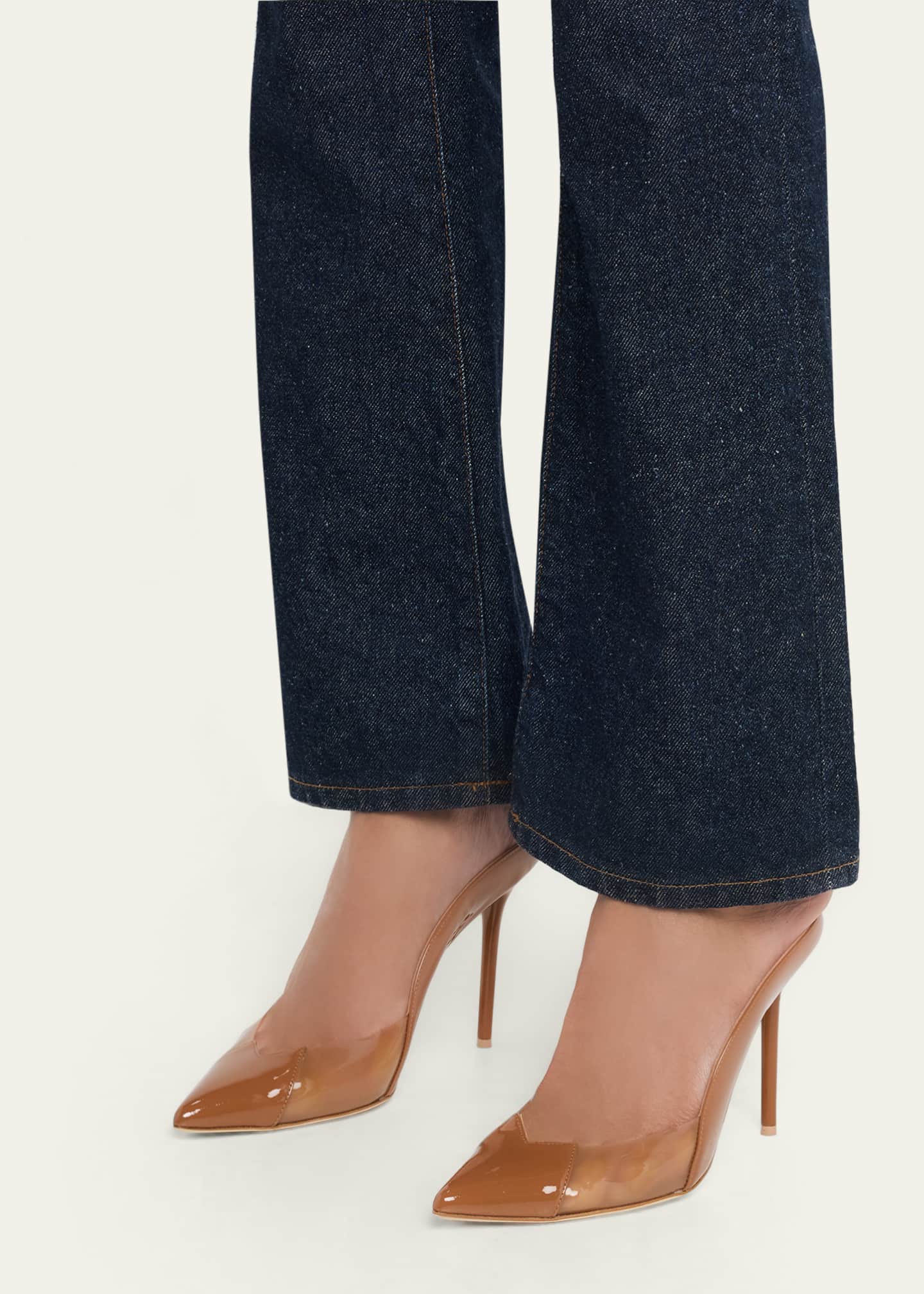 Malone Souliers 100mm Malia PVC and Patent Leather Pumps - Bergdorf Goodman