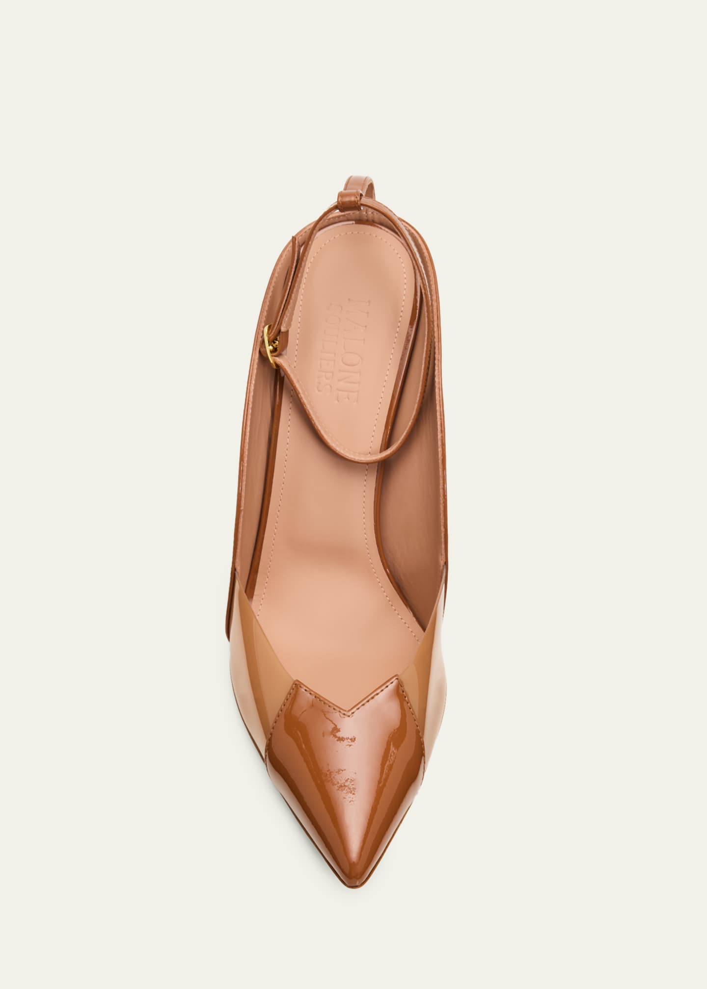 Malone Souliers 100mm Malia PVC and Patent Leather Pumps - Bergdorf Goodman