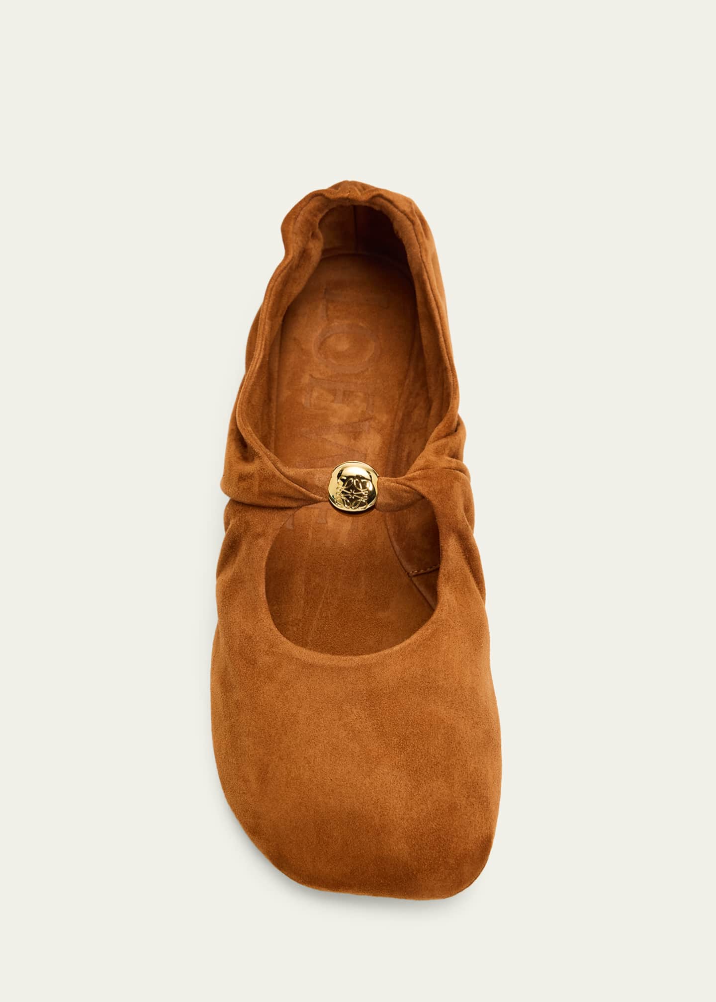 Loewe Pebble Suede Ballerina Flats - Bergdorf Goodman