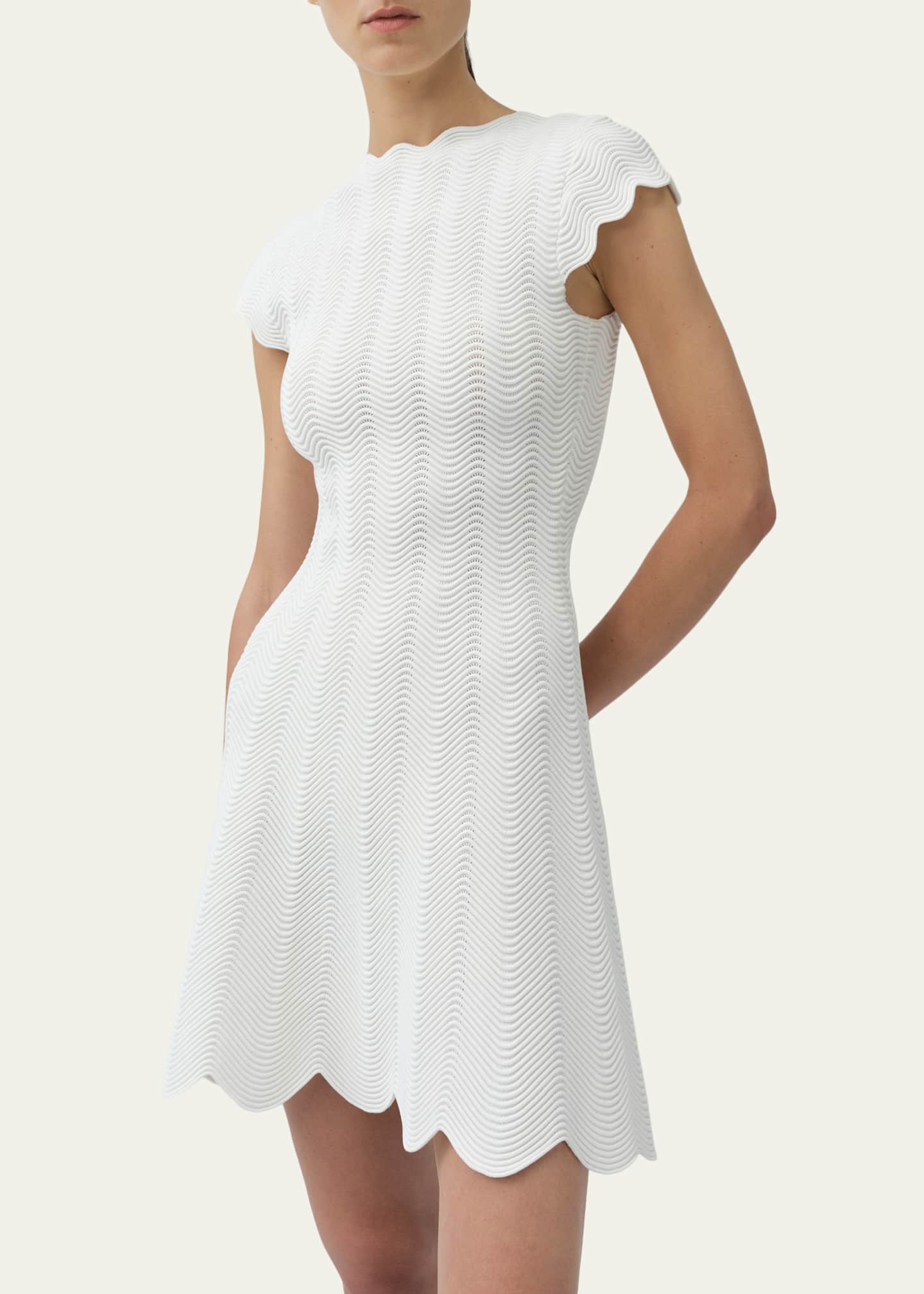 SIMKHAI Evalynn Wavy Knit Mini Dress - Bergdorf Goodman