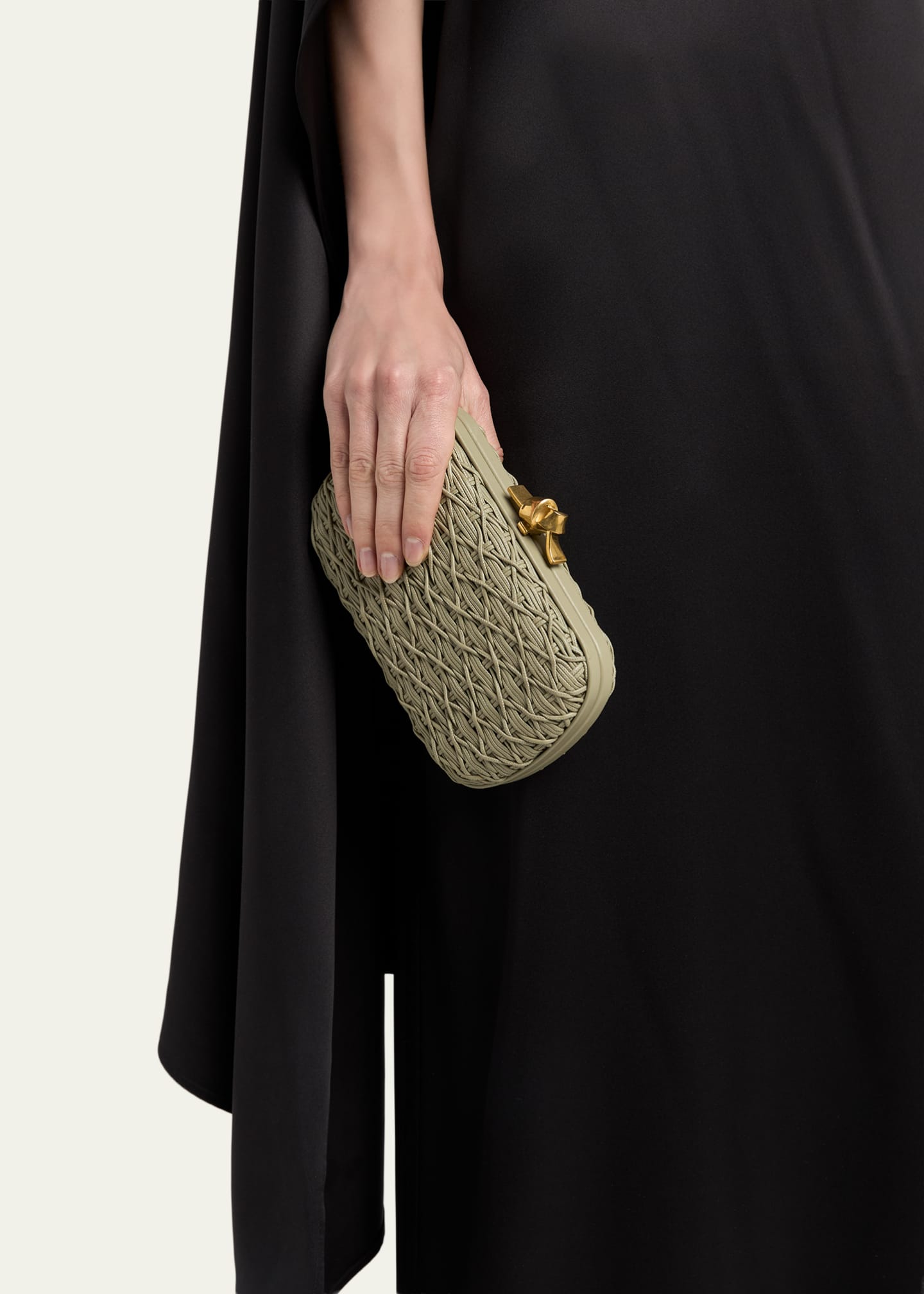 Bottega Veneta Woven Leather Cord Knot Clutch Bag - Bergdorf Goodman