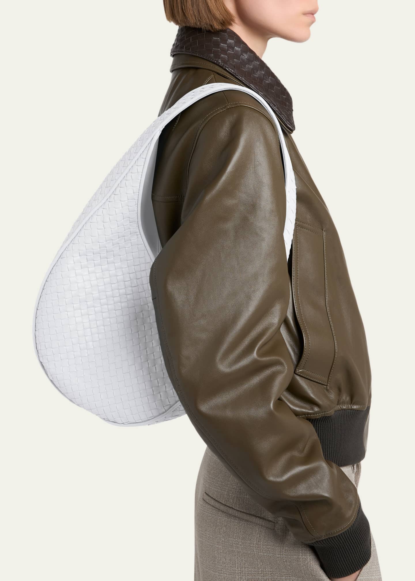 Bottega Veneta Ovetto Oval Leather Shoulder Bag - Bergdorf Goodman