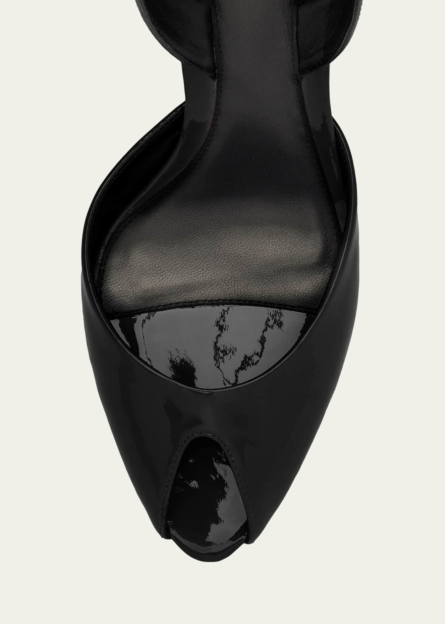 Alexandre Birman 85mm Miranda Patent Leather Peep-Toe Pumps - Bergdorf ...