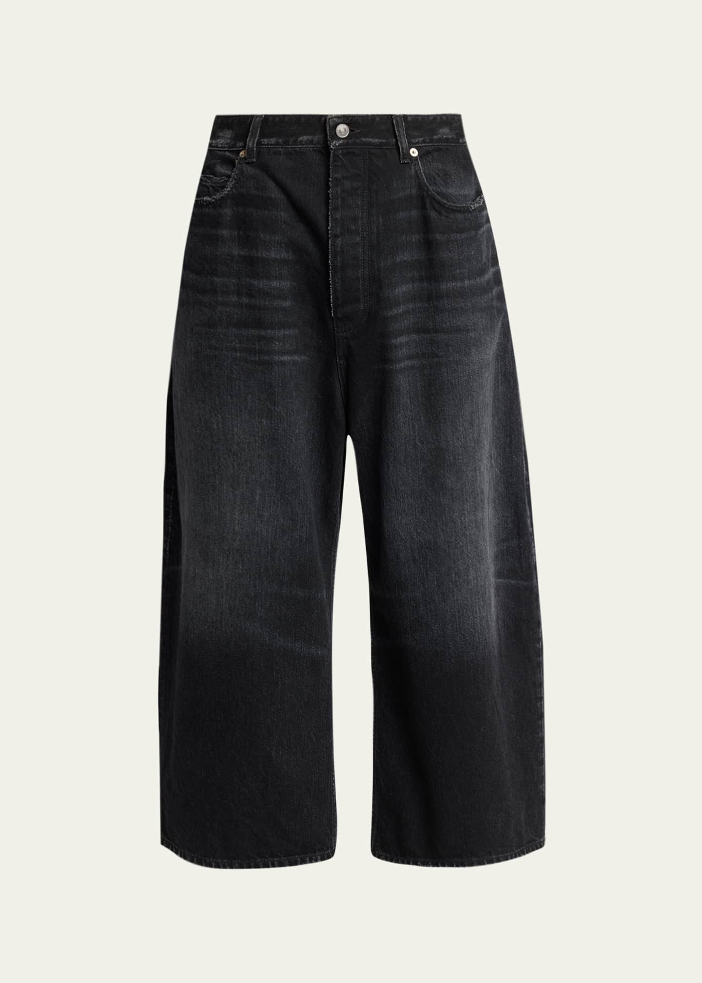 Balenciaga Men's Faded Black Roun - Bergdorf Goodman