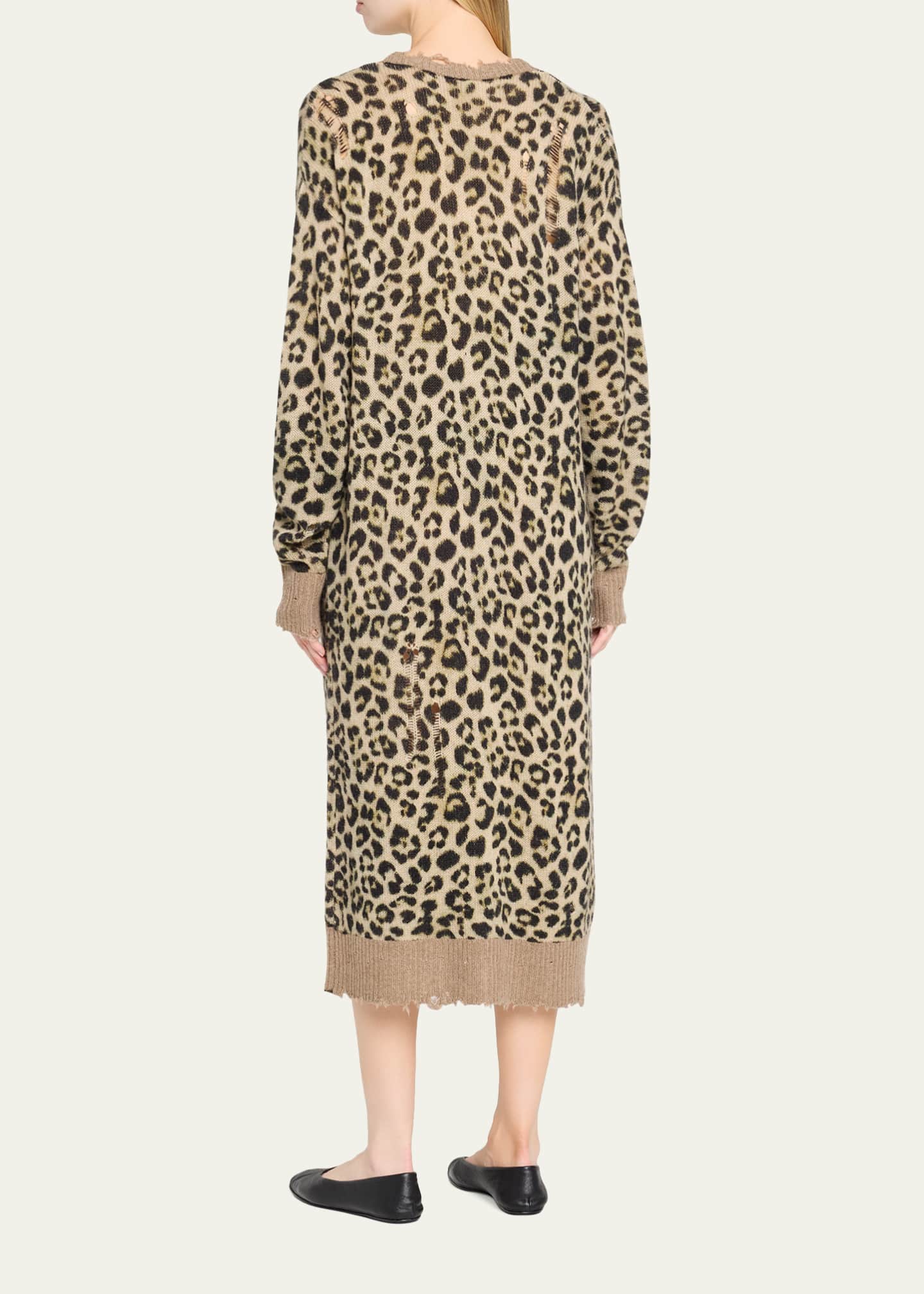R13 Leopard-Print Long Cashmere Cardigan - Bergdorf Goodman