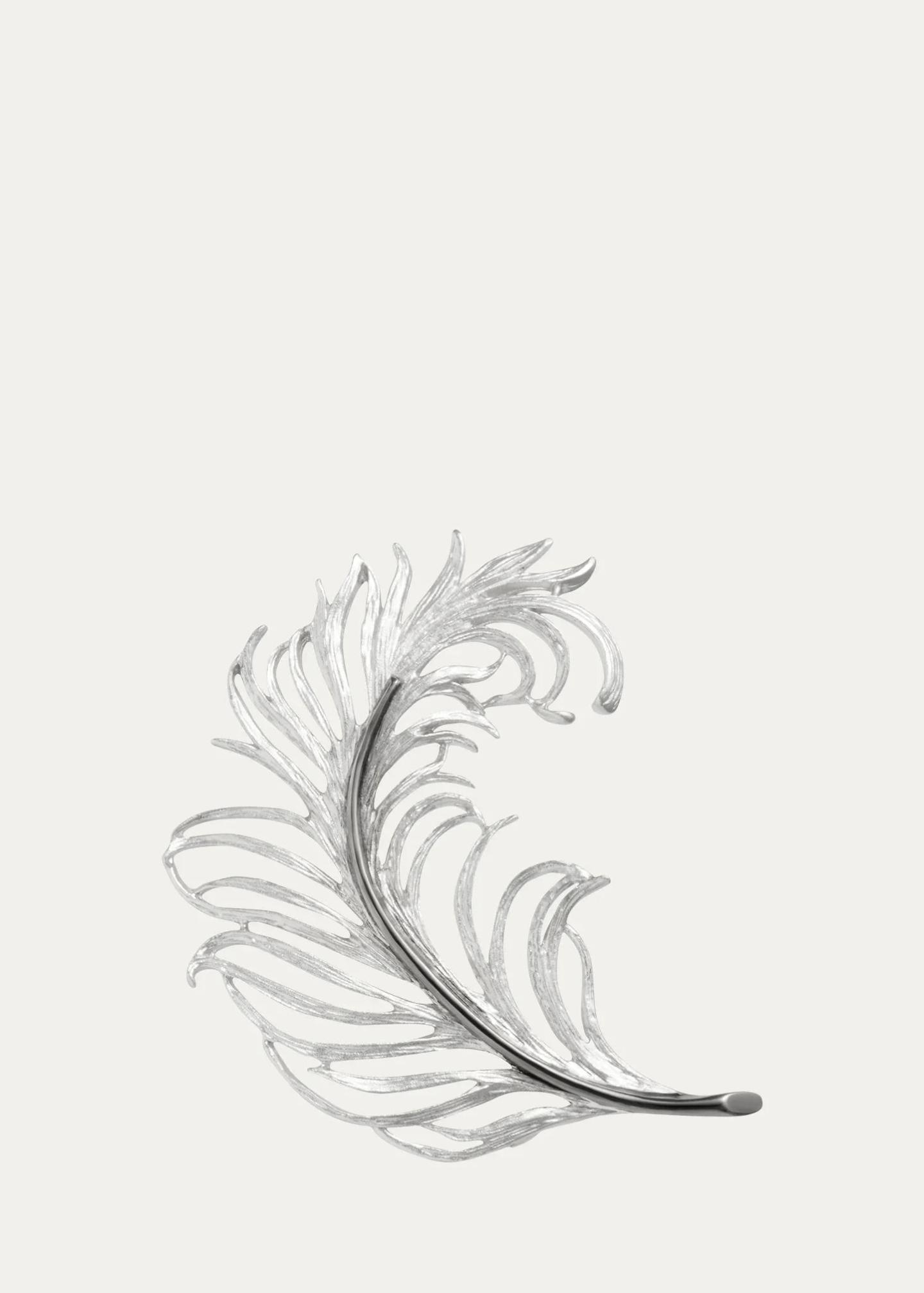 Jan Leslie Men's Sterling Silver Feather Lapel Pin - Bergdorf Goodman