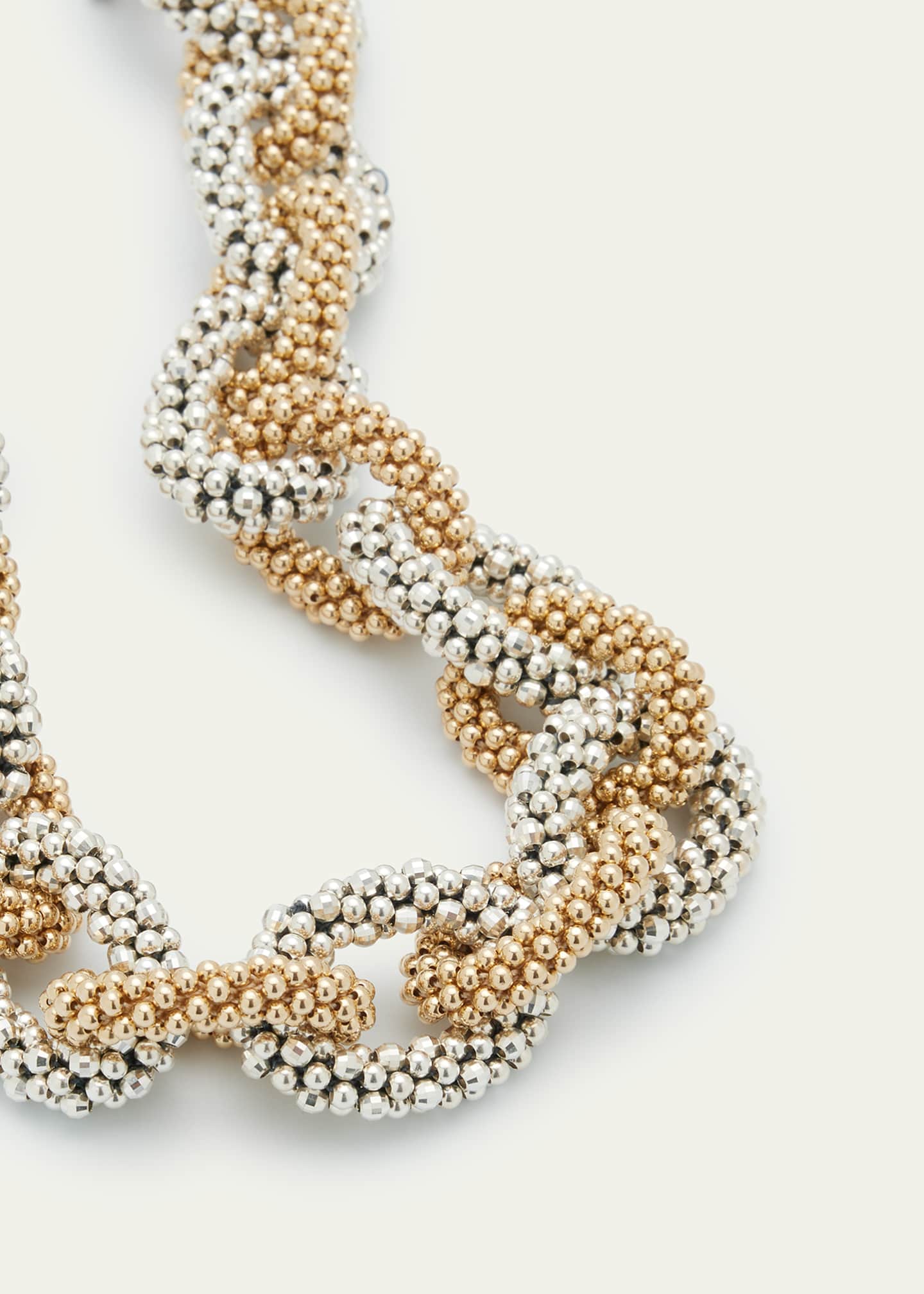 Meredith Frederick Sterling Silver and 14K Gold Link Necklace ...