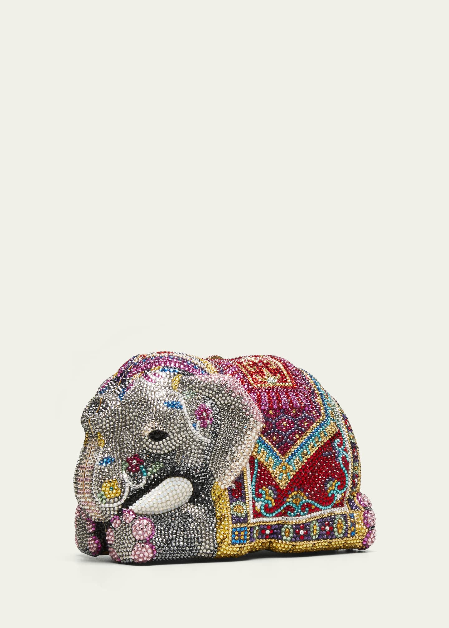 Judith Leiber Couture Crystal-Encrusted Elephant Clutch Bag, Red/Multi ...