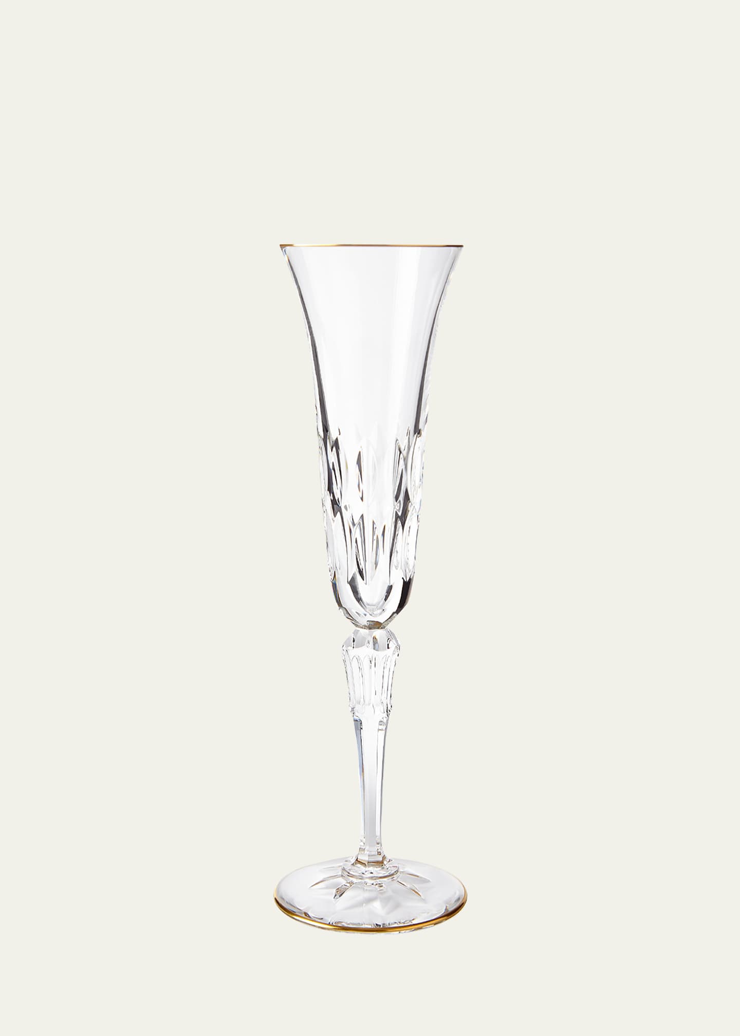 Saint Louis Crystal Stella Champagne Flute with Gold Rim - Bergdorf Goodman