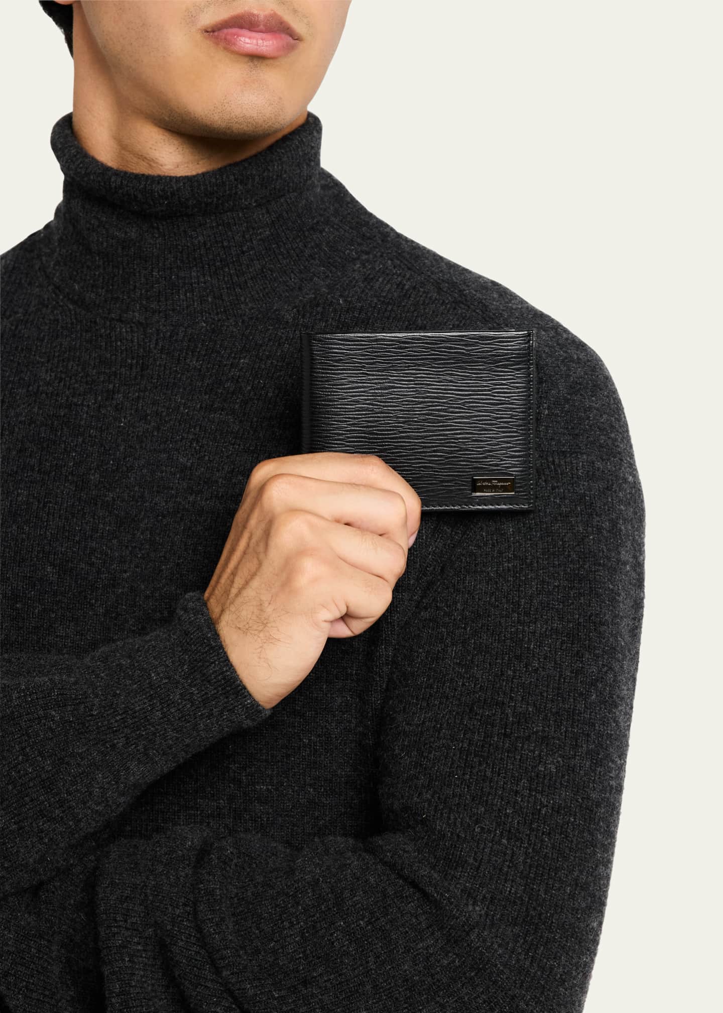 Ferragamo Men's Revival Hammered Leather Wallet - Bergdorf Goodman