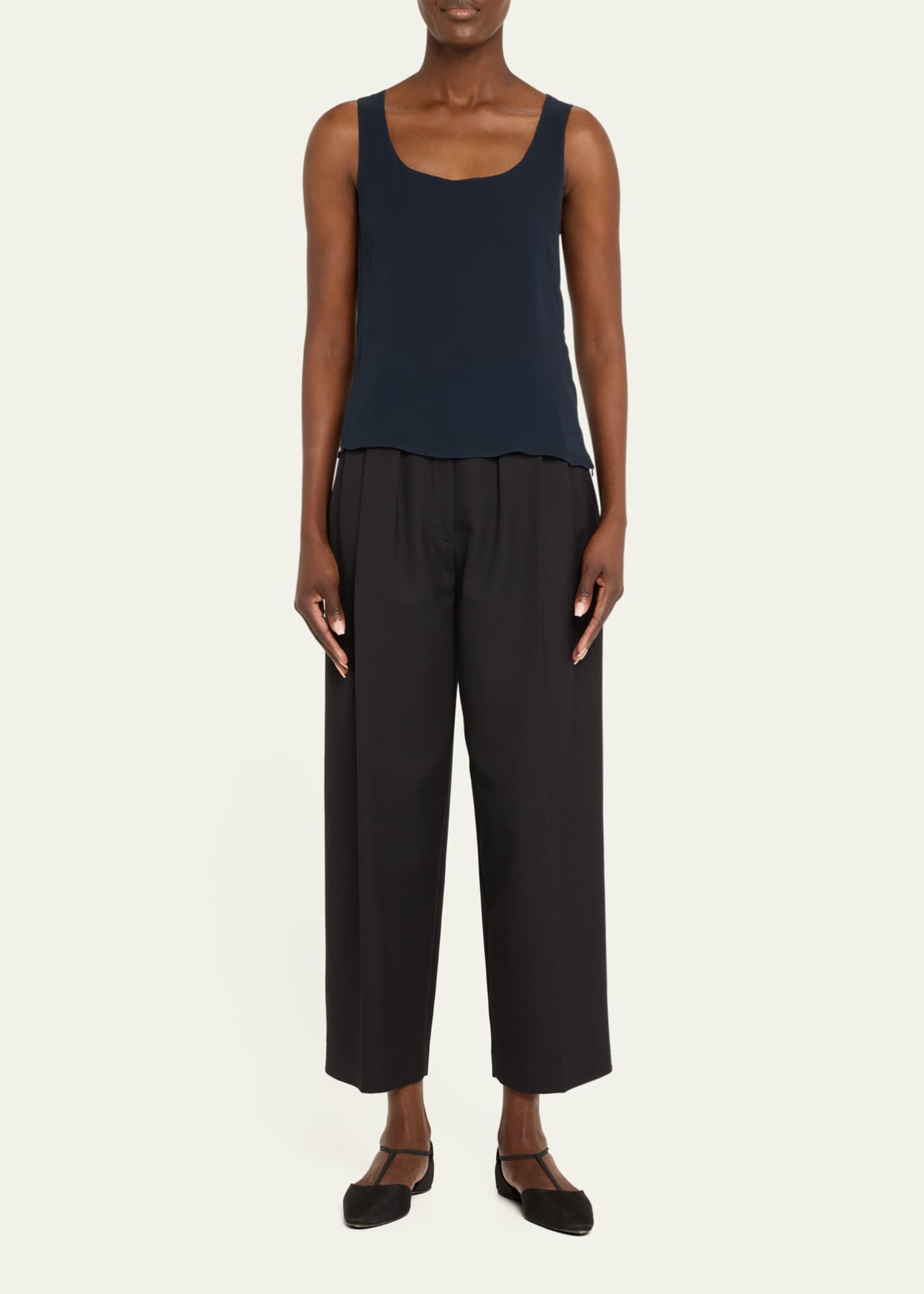 Akris Sleeveless Silk Shell - Bergdorf Goodman