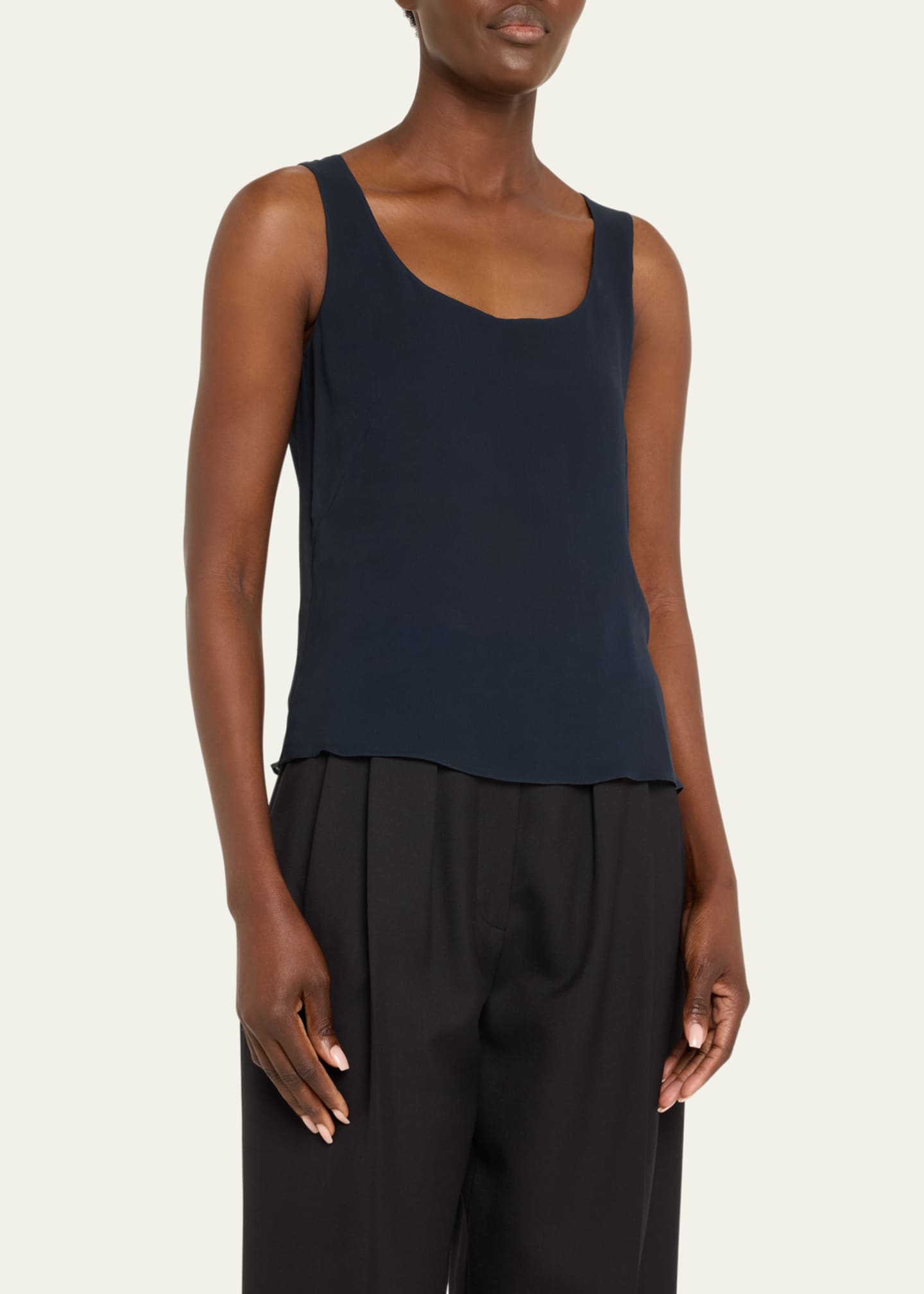 Akris Sleeveless Silk Shell - Bergdorf Goodman