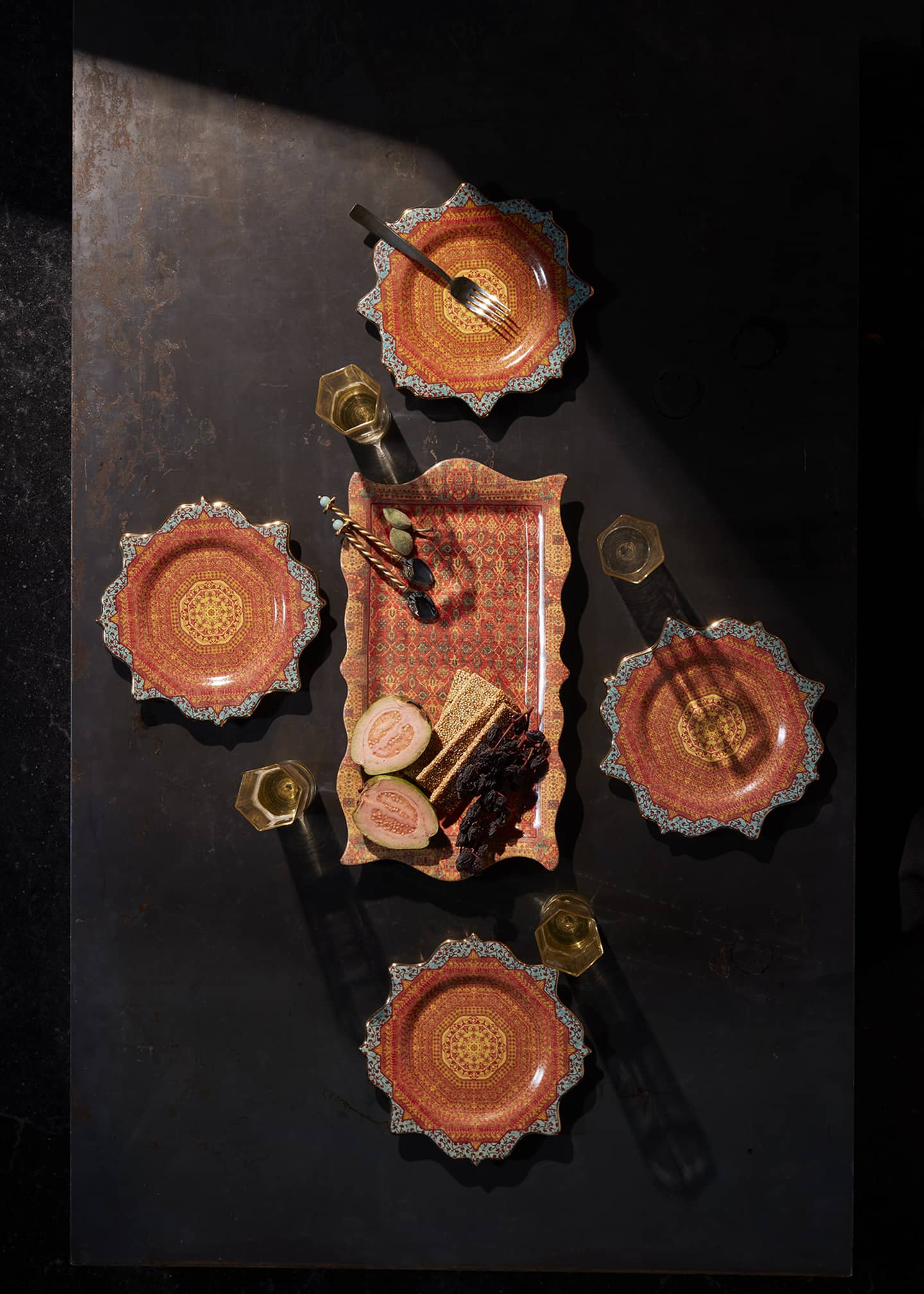 L'Objet Tabriz Dessert Plates, Set of 4 - Bergdorf Goodman