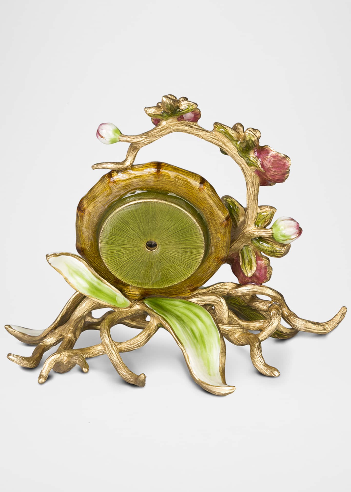 Jay Strongwater Orchid Clock - Bergdorf Goodman