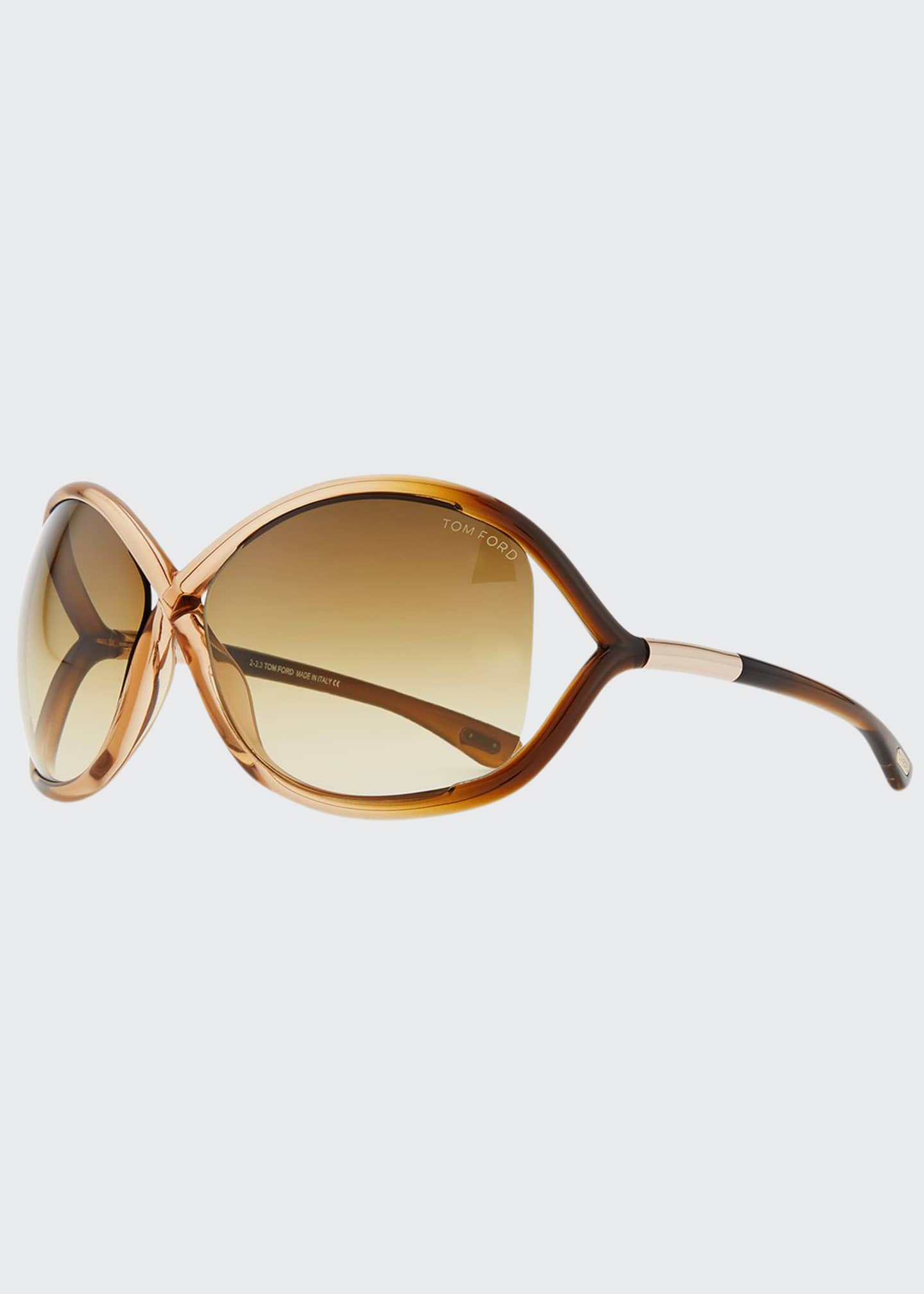 TOM FORD Whitney Cross-Bridge Sunglasses, Rose/Brown - Bergdorf Goodman